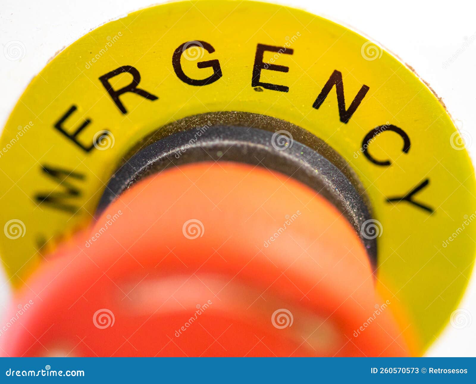 Red Emergency Panic Button on White Background Stock Image - Image of ...