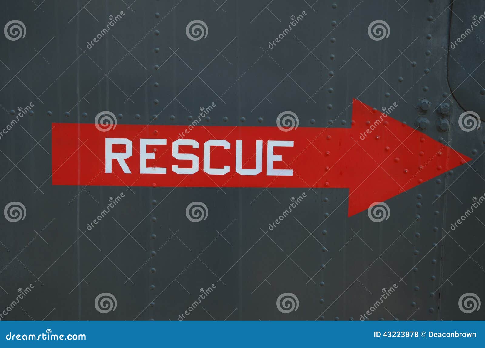 Red Emergency Rescue sign stock photo. Image of crash - 43223878