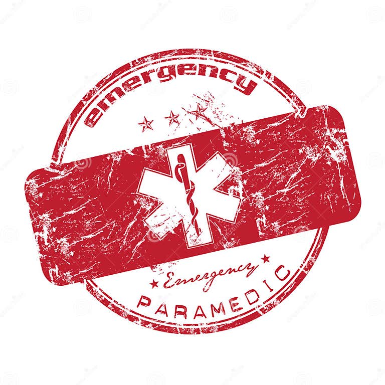 Red emergency stamp stock vector. Illustration of hospital - 8130568