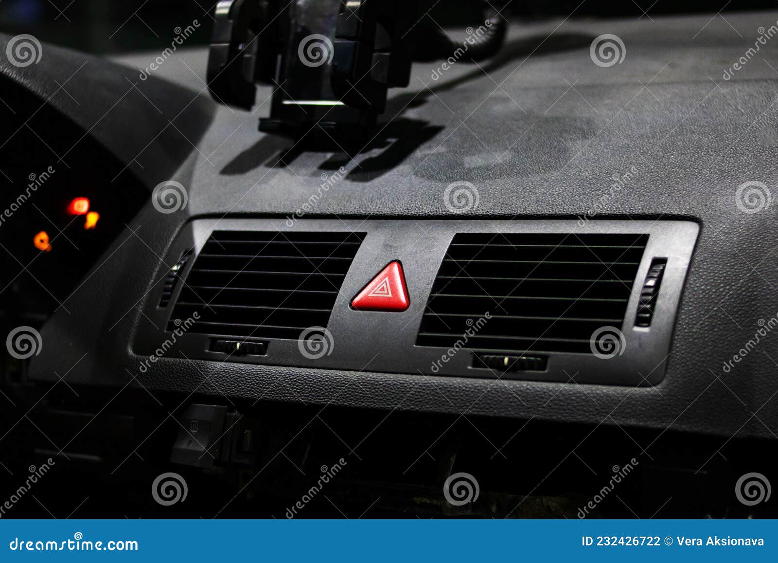Red Emergency Stop Button in the Car Stock Photo - Image of panic ...