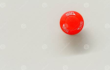 Red Emergency Stop and Reset Button Stock Photo - Image of panic ...