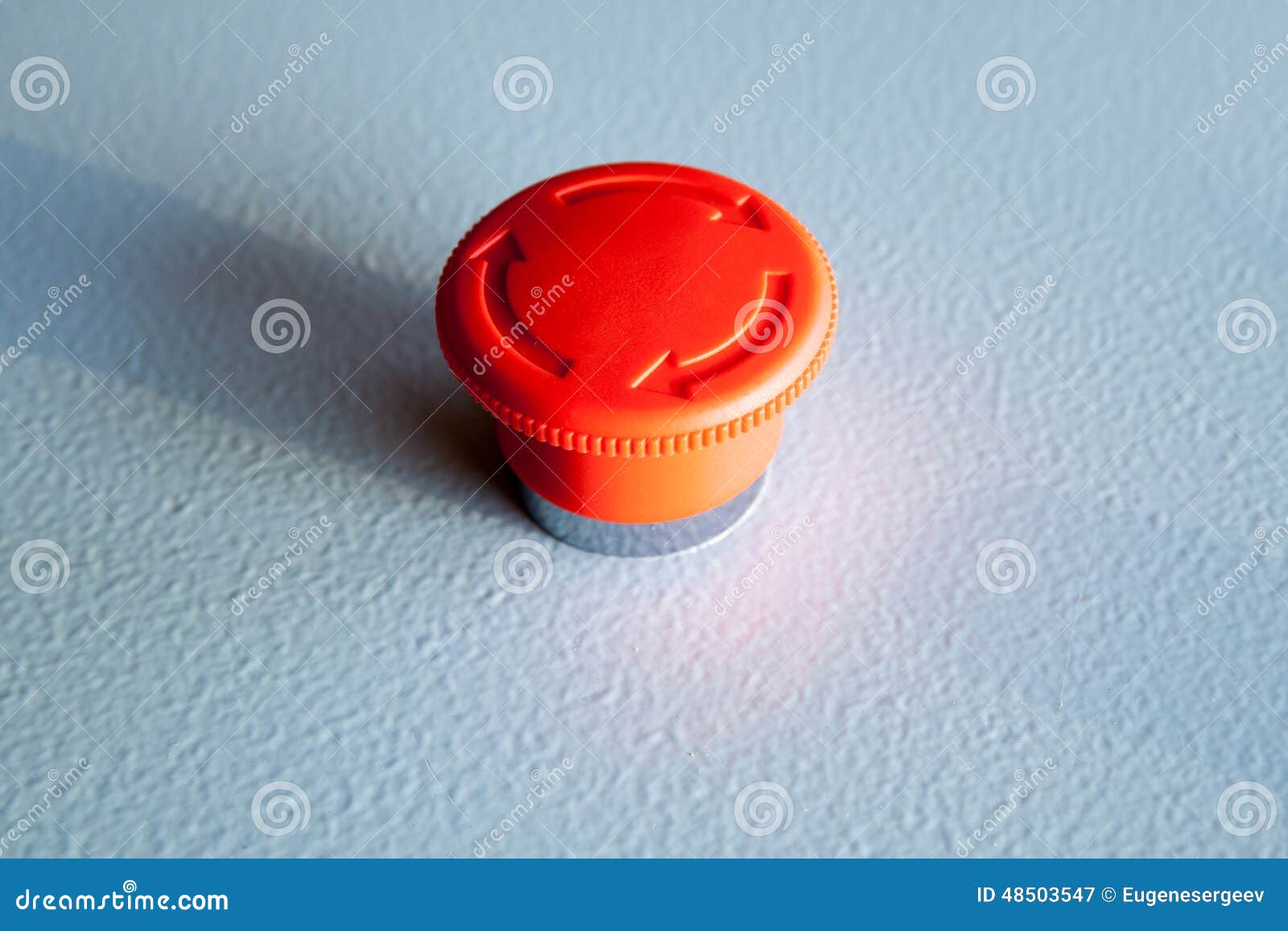 Red Emergency Stop Switch Reset Industrial Button Stock Image - Image ...