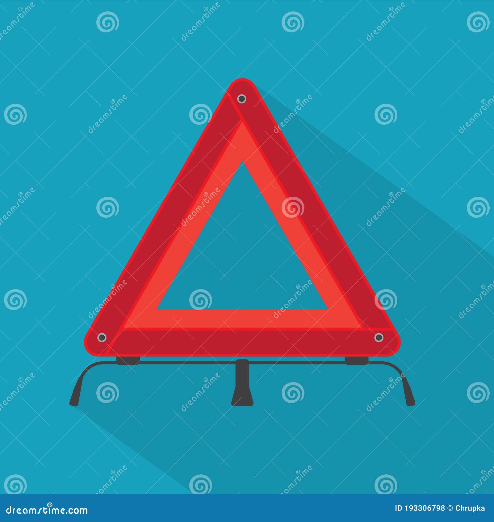 Red Emergency Triangle Icon Stock Vector - Illustration of safety ...