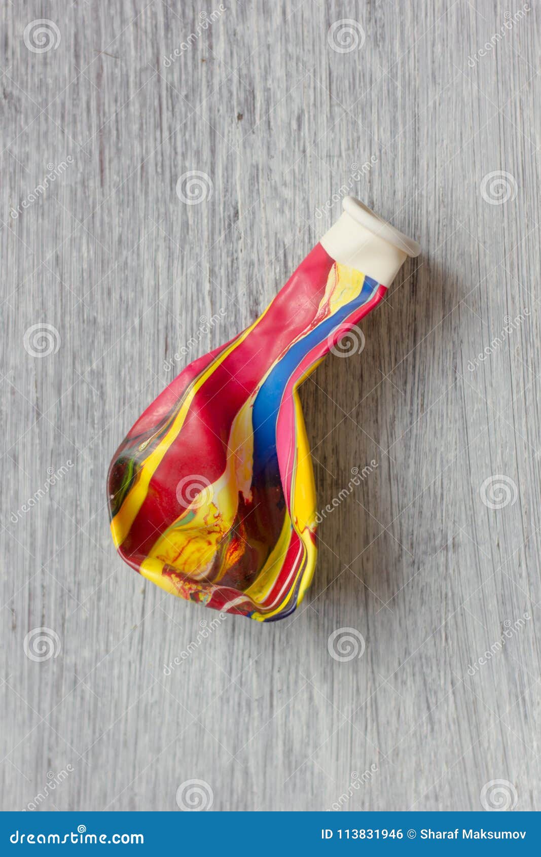 Red Empty Balloon on a White Table. Stock Photo - Image of holiday ...