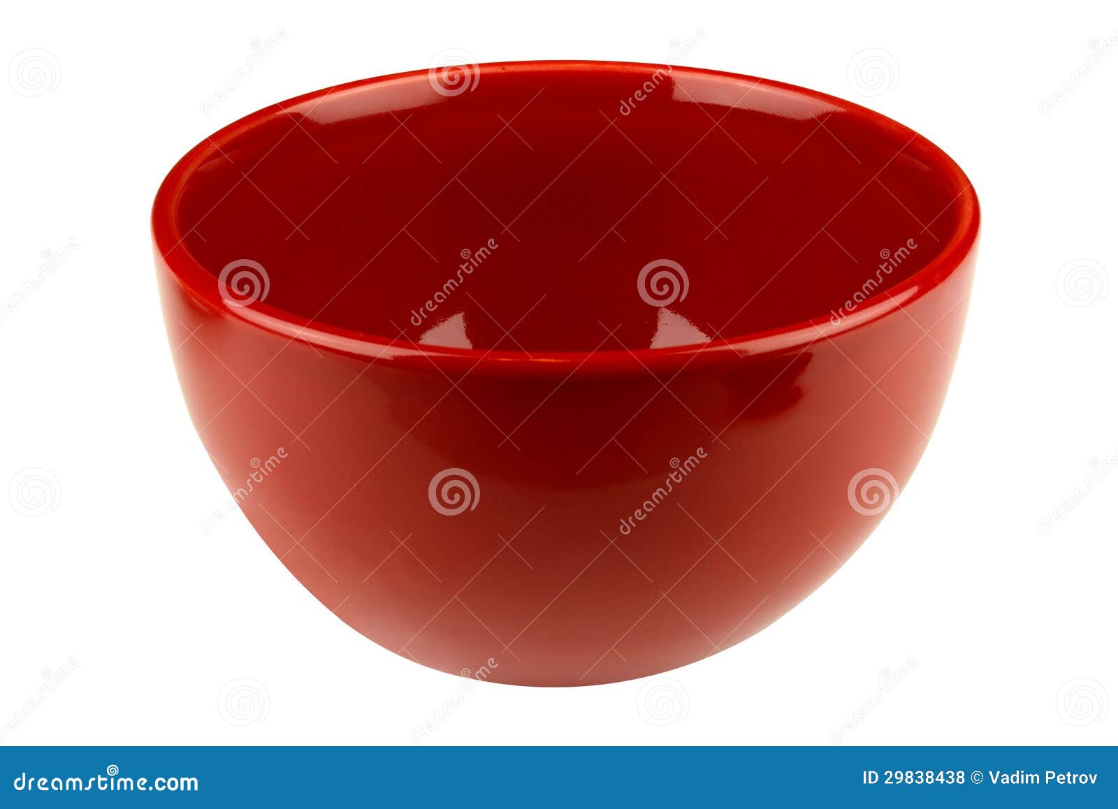 Red Empty Bowl Isolated on White Stock Photo - Image of container ...