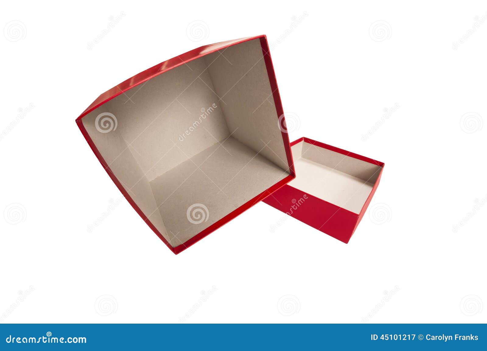 Red Empty Box on Side with Lid Stock Illustration - Illustration of ...