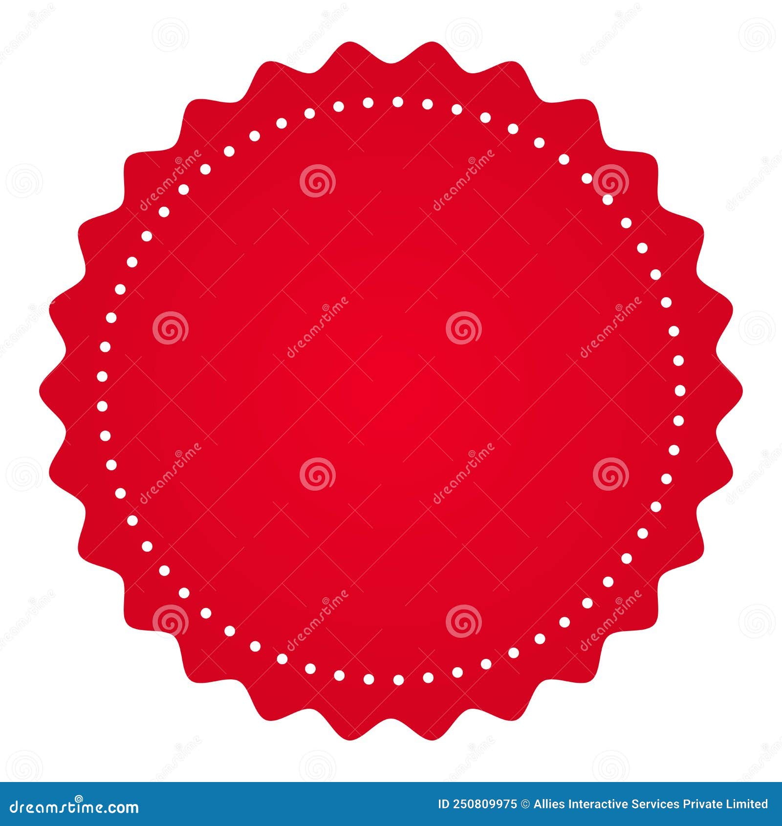 Red Empty Circle Label or Tag on White Stock Illustration ...