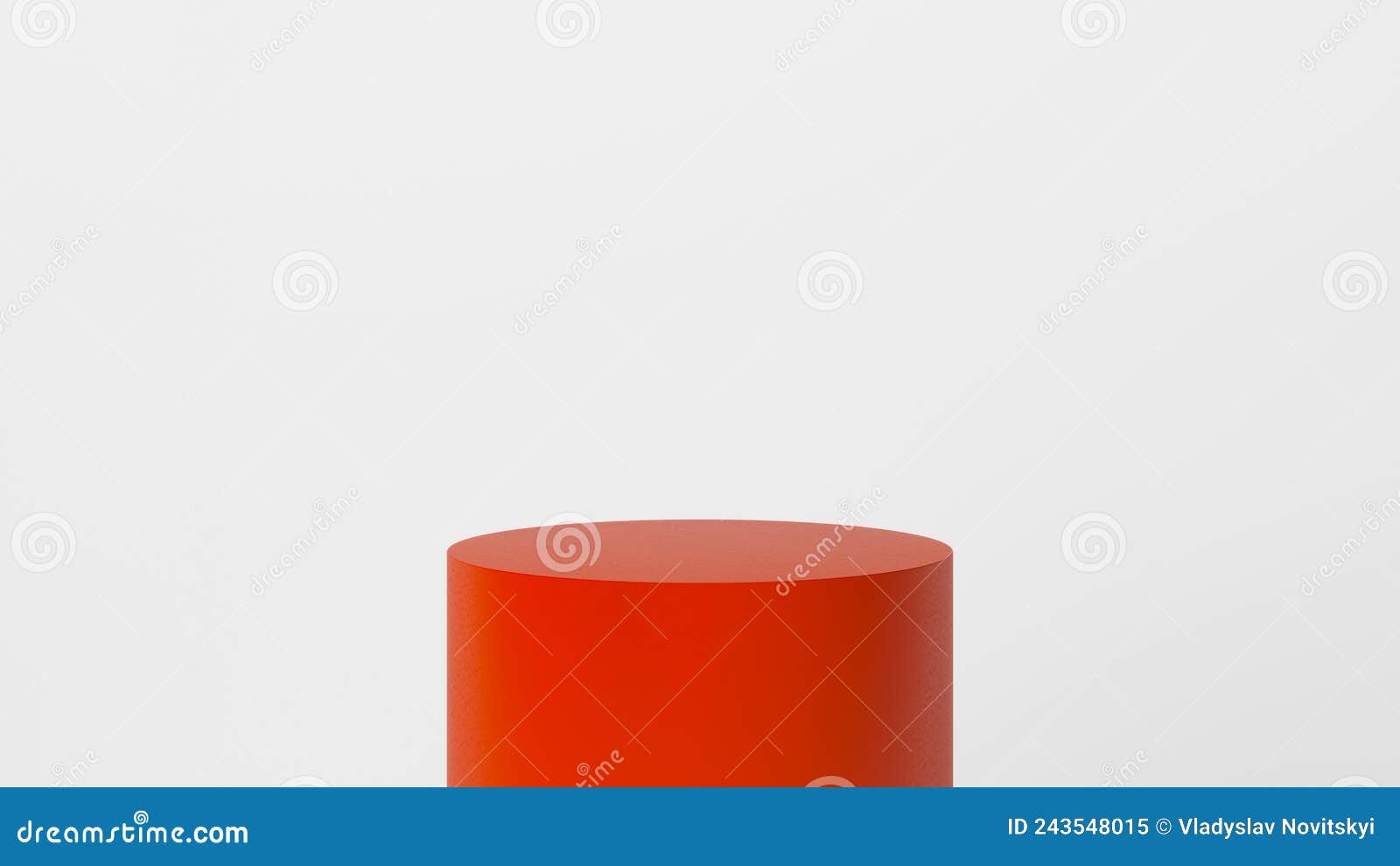 Red Empty Cylindrical Stand on a White Background Stock Illustration ...