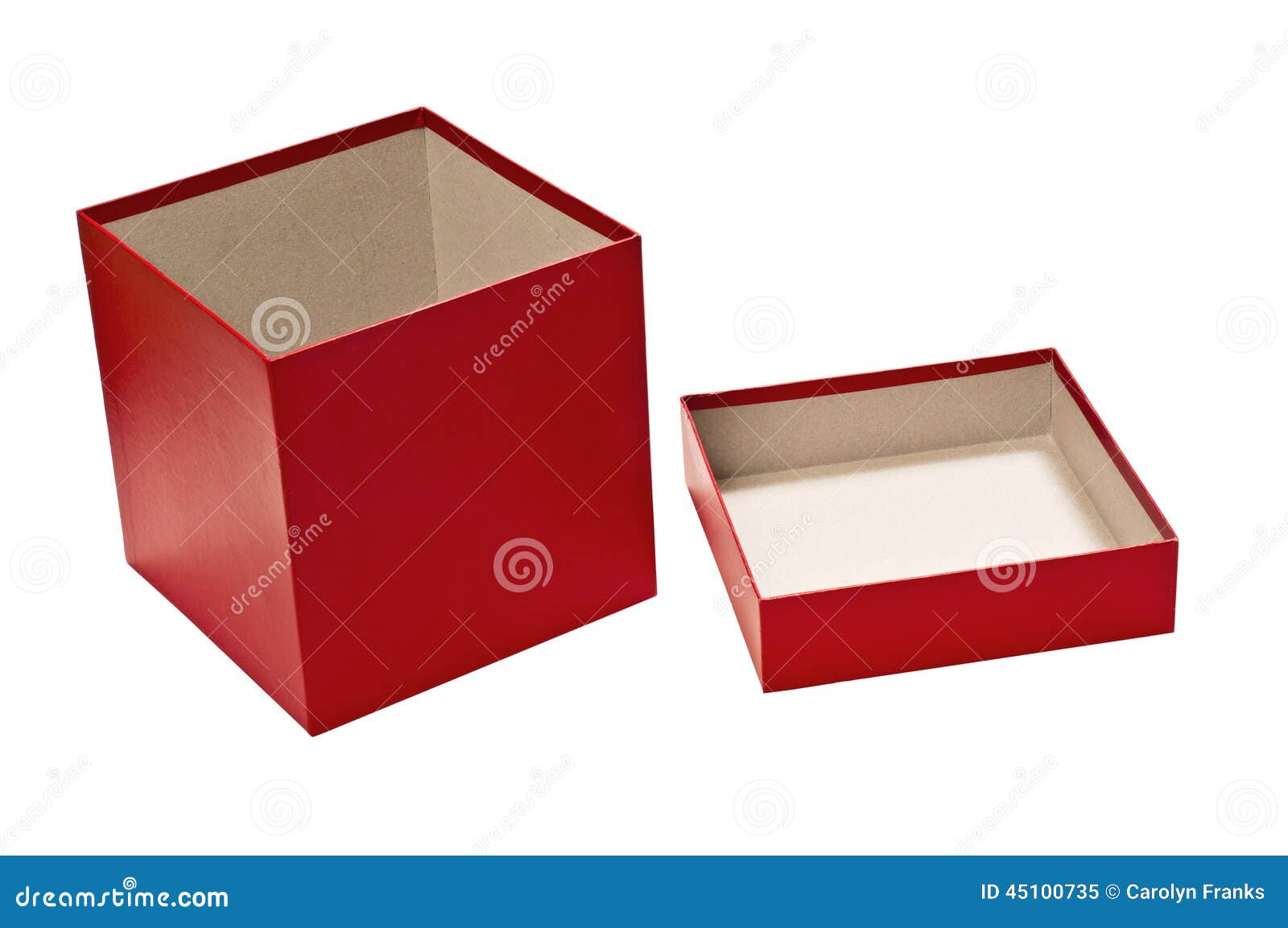 Red Empty Gift Box with Lid Stock Illustration - Illustration of ...