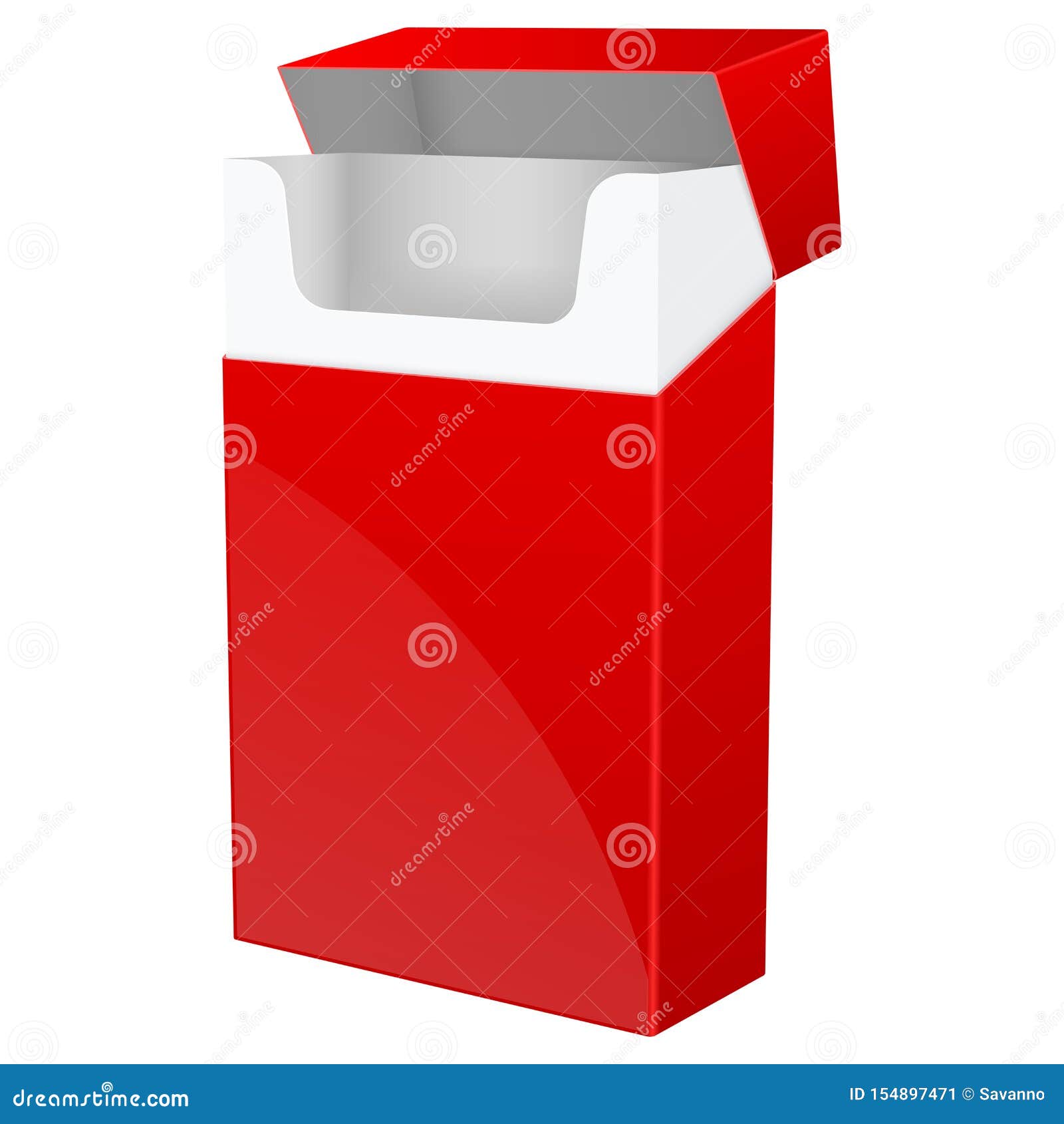 Red Empty Pack of Cigarettes Stock Vector - Illustration of vector ...