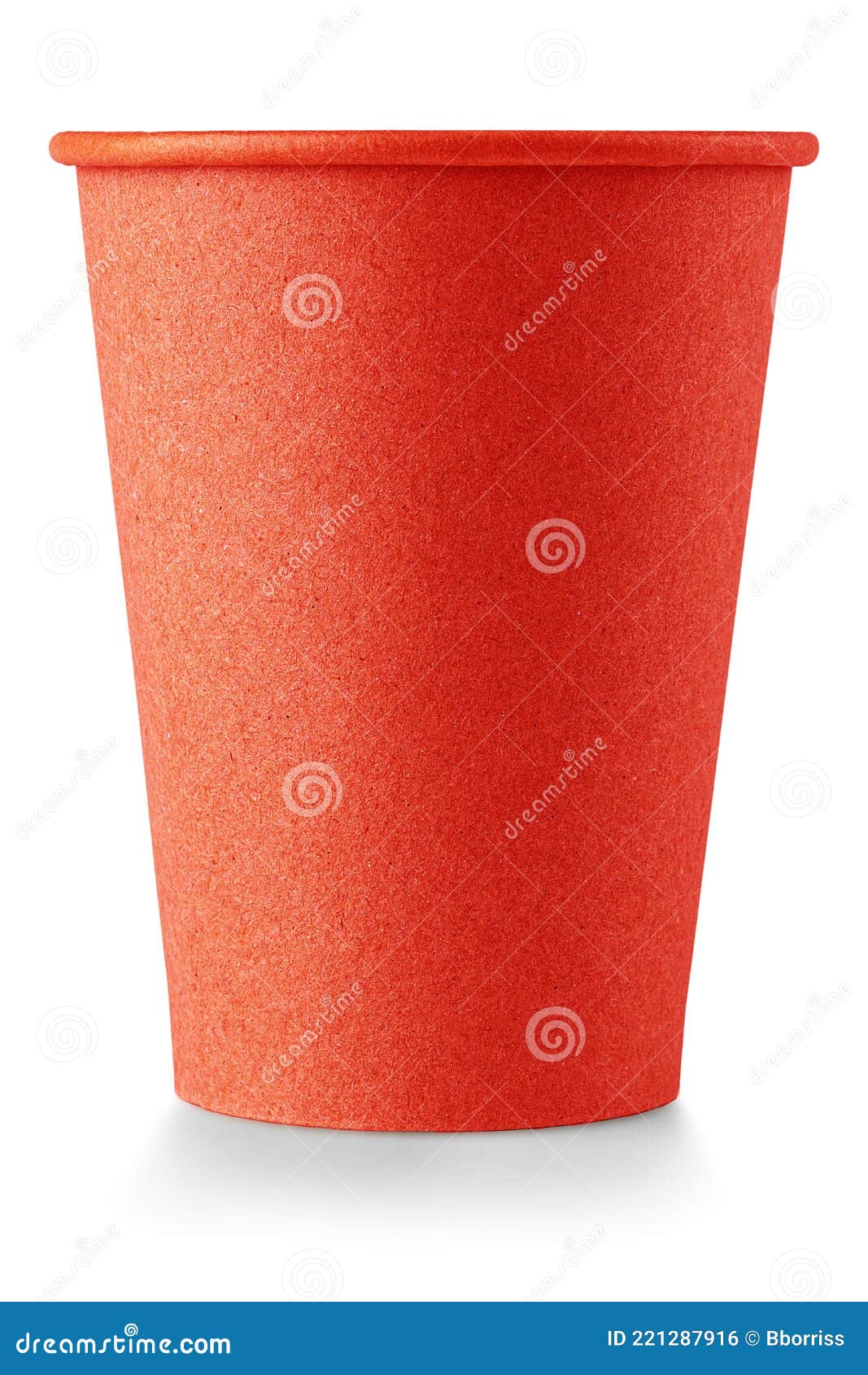Red Empty Paper Coffee Cup on White Background Stock Photo - Image of ...