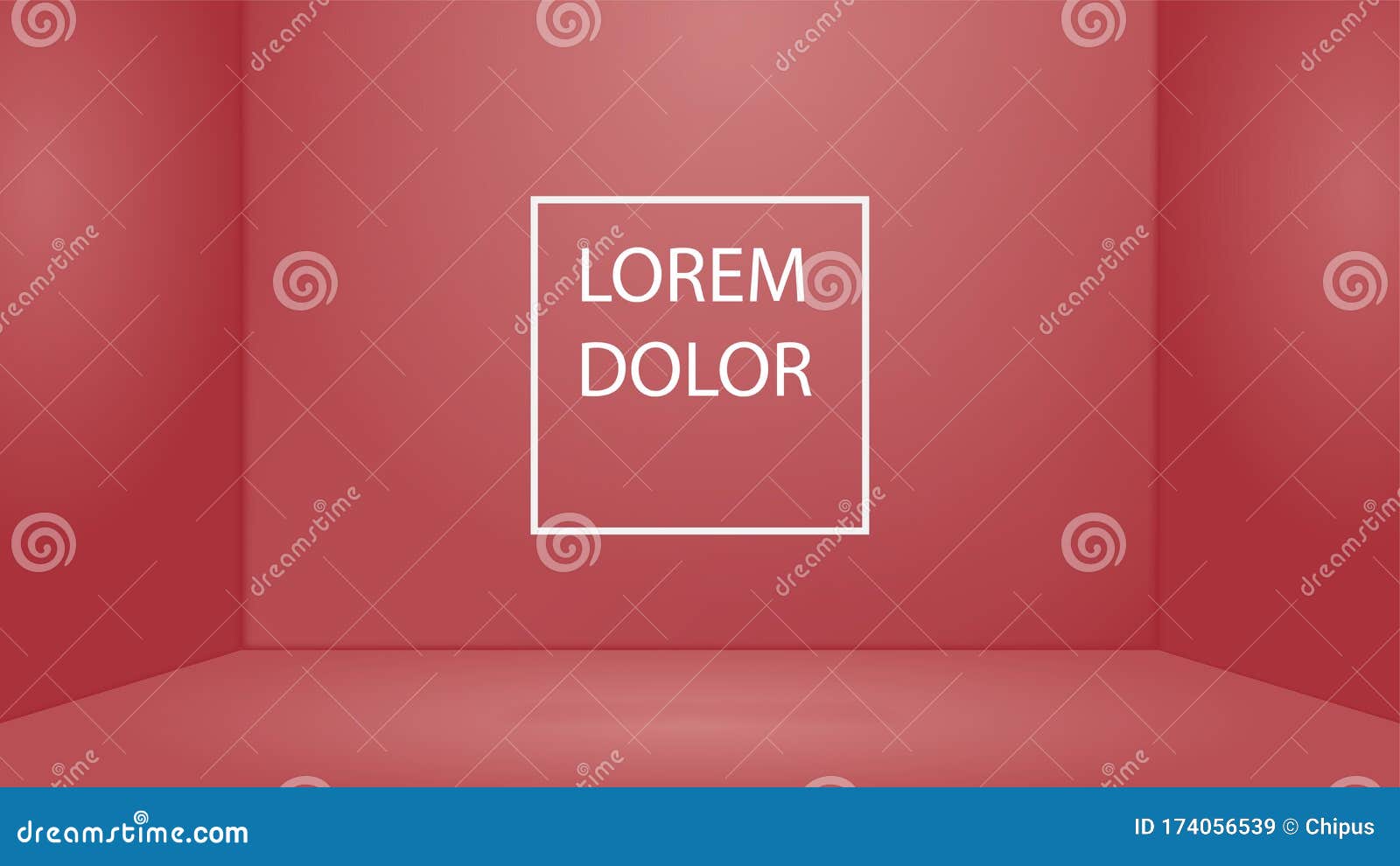 Red Empty Room Background. Minimalist Design Interior Background Stock ...