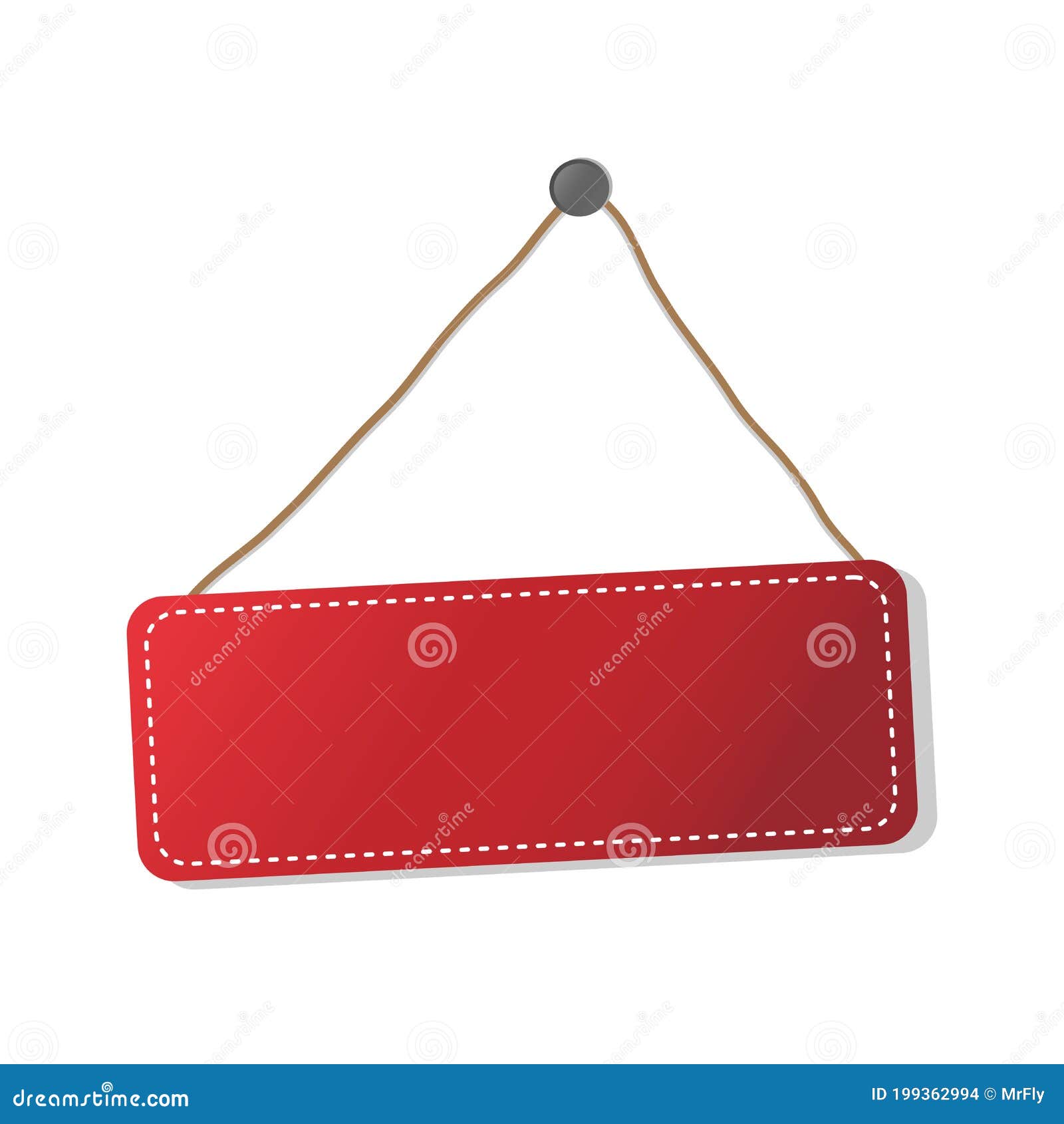 Red Empty Sign on the Wall, Vector Illustration Stock Vector ...