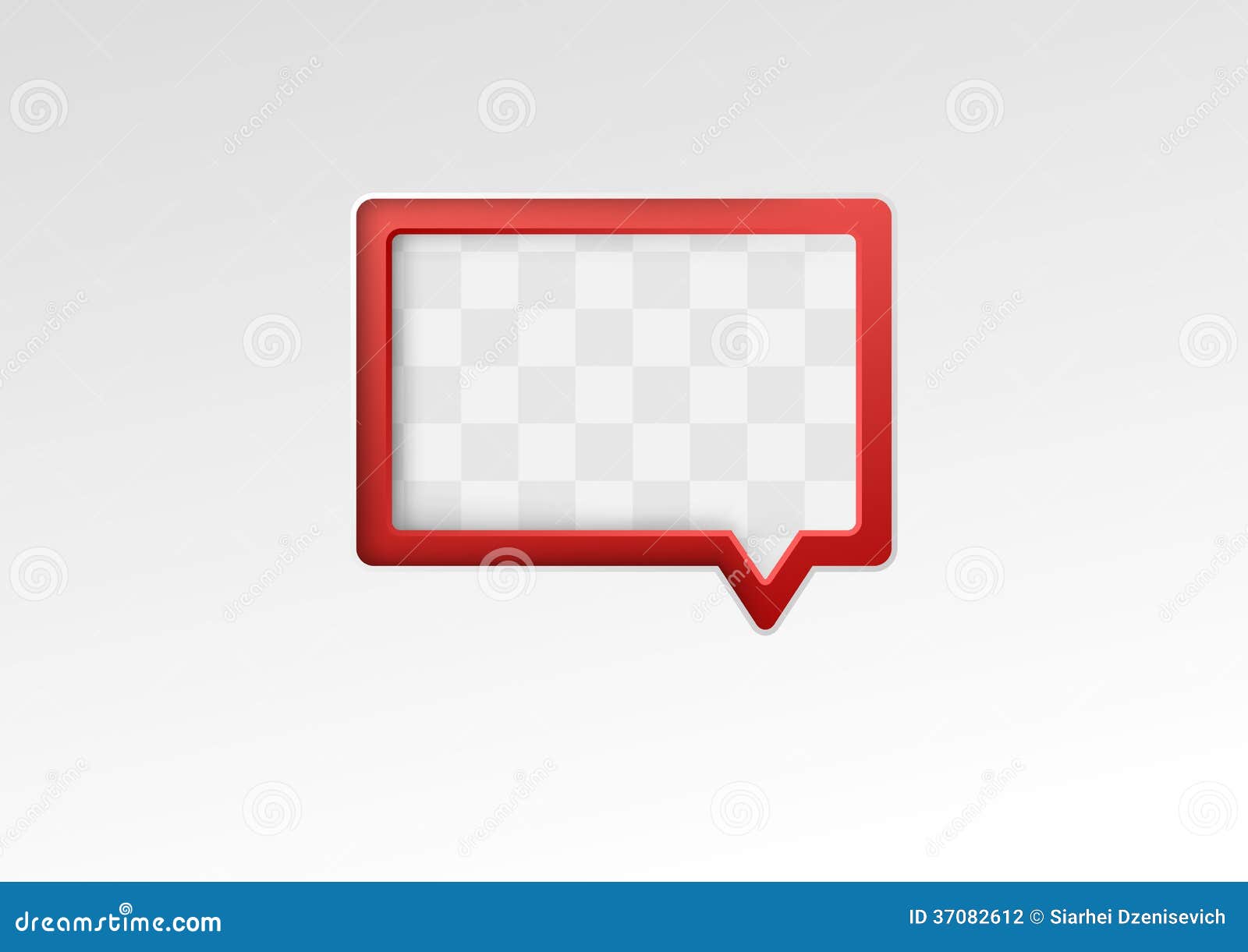 Red Empty Speech Bubble on a Metal Background Stock Vector ...