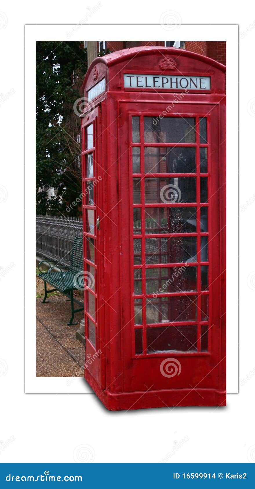 An Old English, Red Telephone Kiosk Stock Photography | CartoonDealer ...