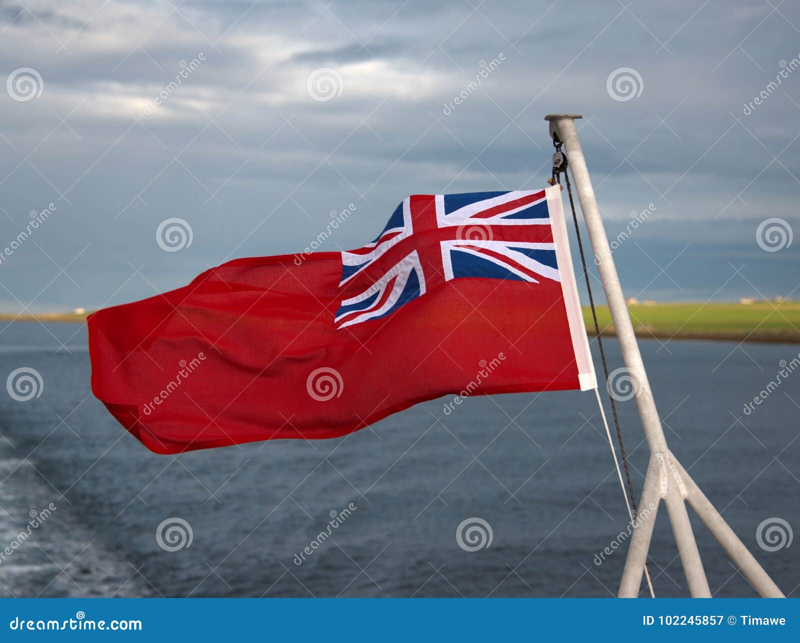 Red Ensign on Ship stock image. Image of jack, standard - 102245857