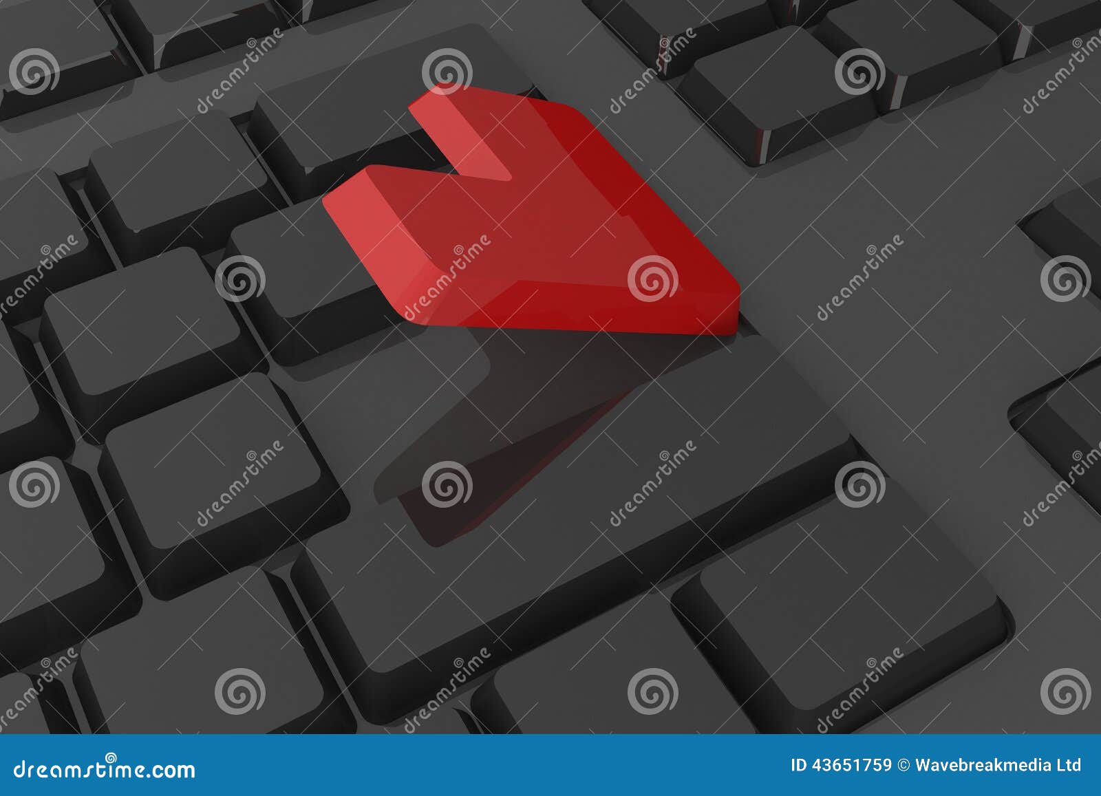 Red Enter Button on Keyboard Stock Illustration - Illustration of ...