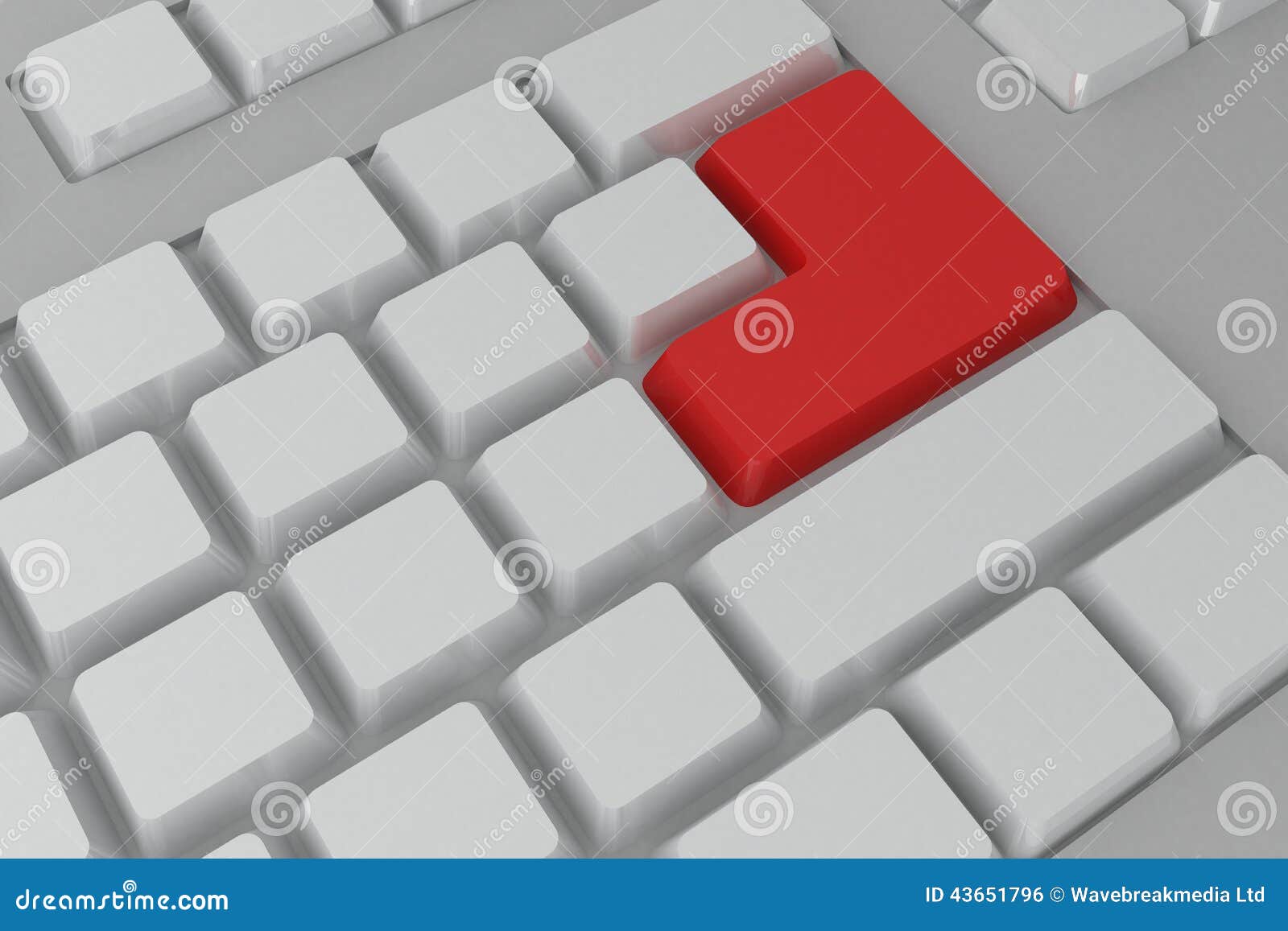 Red Enter Button on Keyboard Stock Illustration - Illustration of ...
