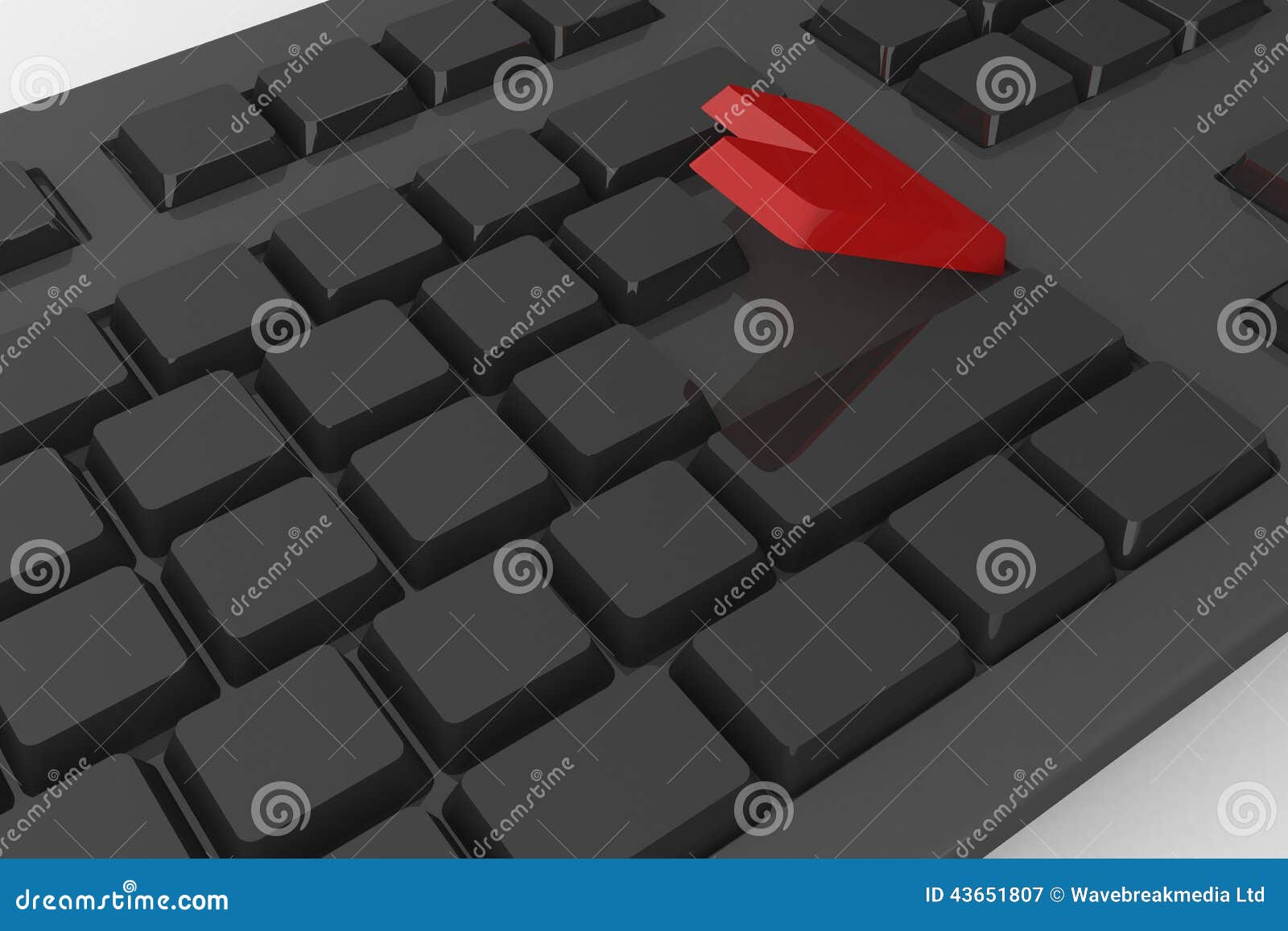 Red Enter Button on Keyboard Stock Illustration - Illustration of black ...