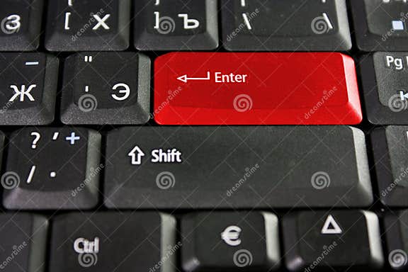 Red Enter key stock photo. Image of enter, button, electronic - 18035218