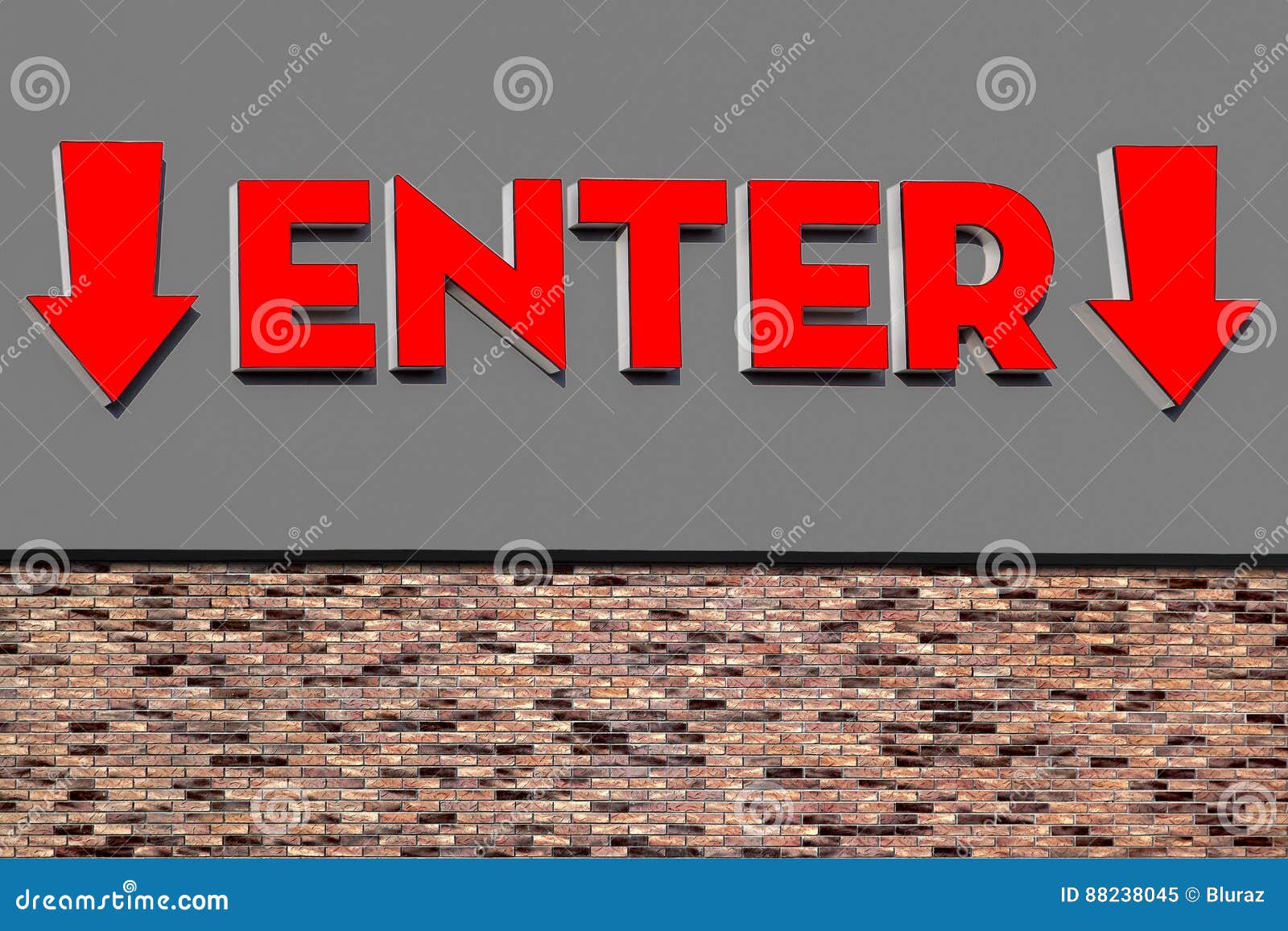 Red enter sign stock image. Image of blank, opening, dangerous - 88238045