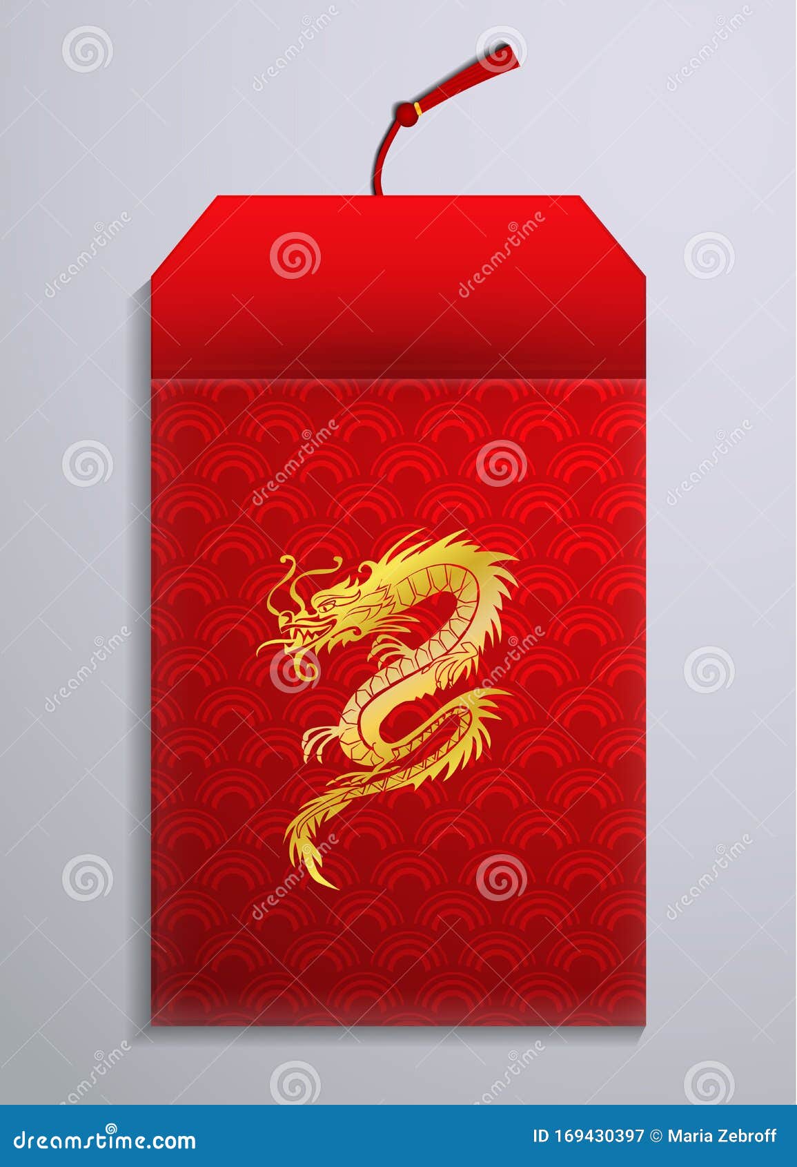 Red Envelope Packet Open For New Year Stock Vector Illustration Of
