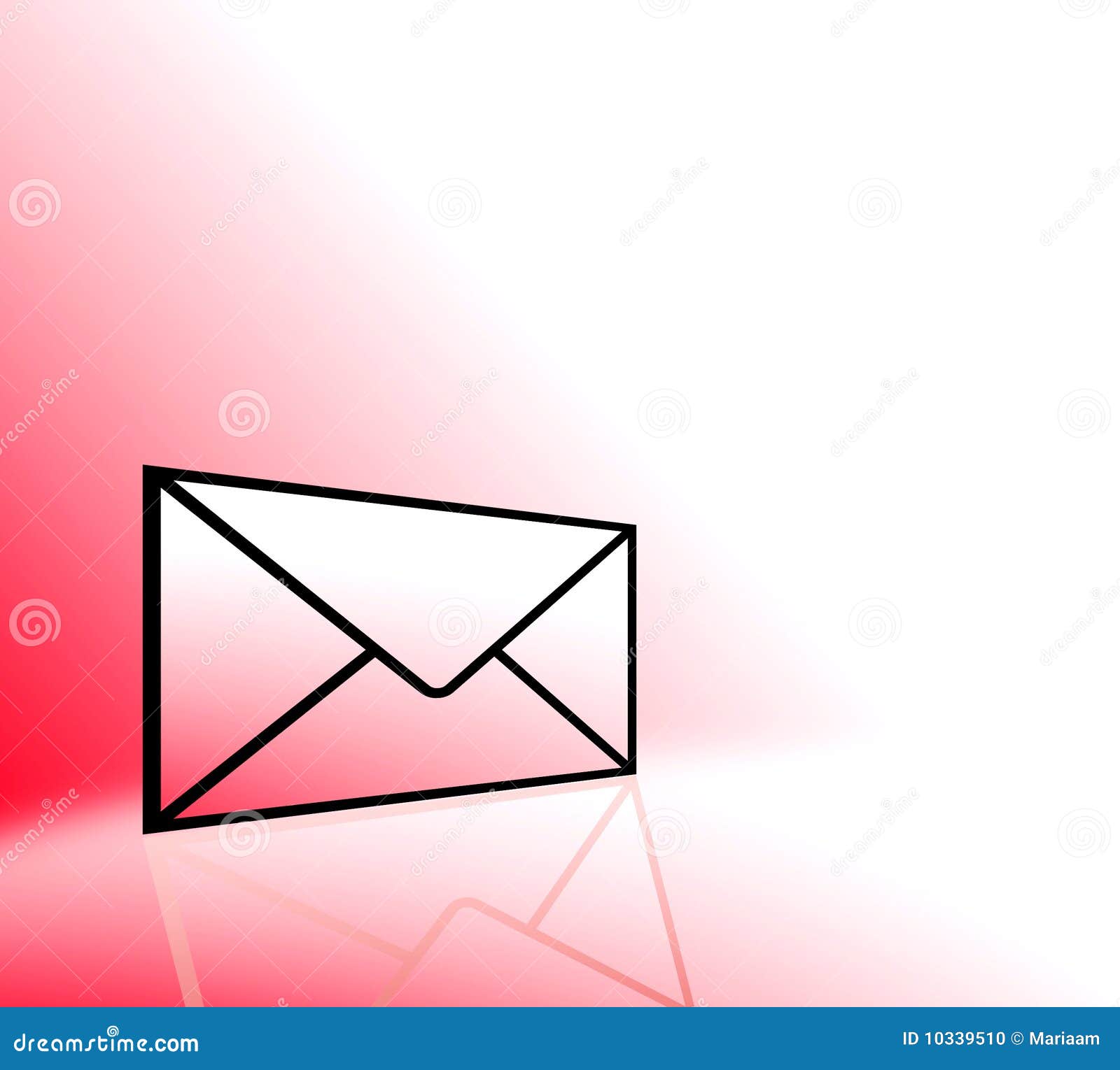 Red envelope email icon stock illustration. Illustration of message ...