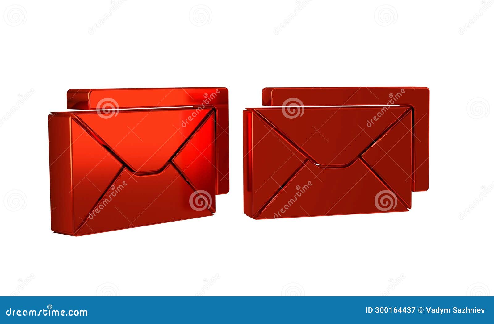 Red Envelope Icon Isolated on Transparent Background. Email Message ...