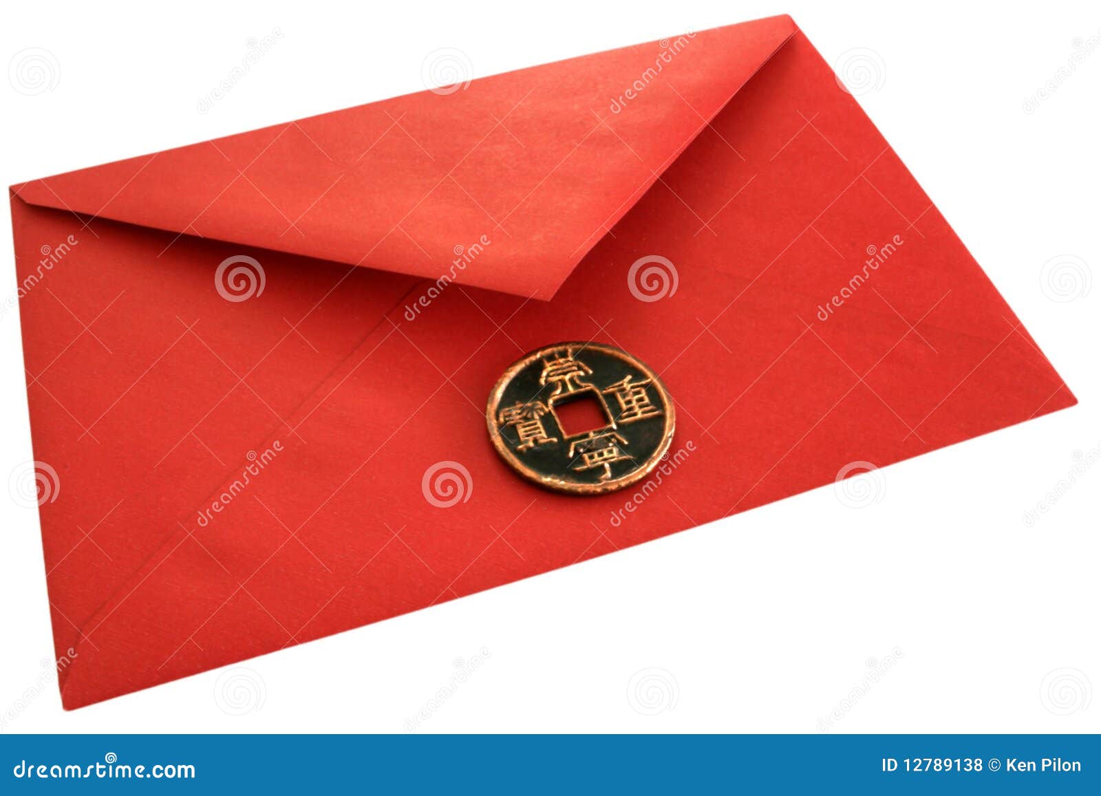 Red Envelope of Money. stock photo. Image of asia, concept - 12789138