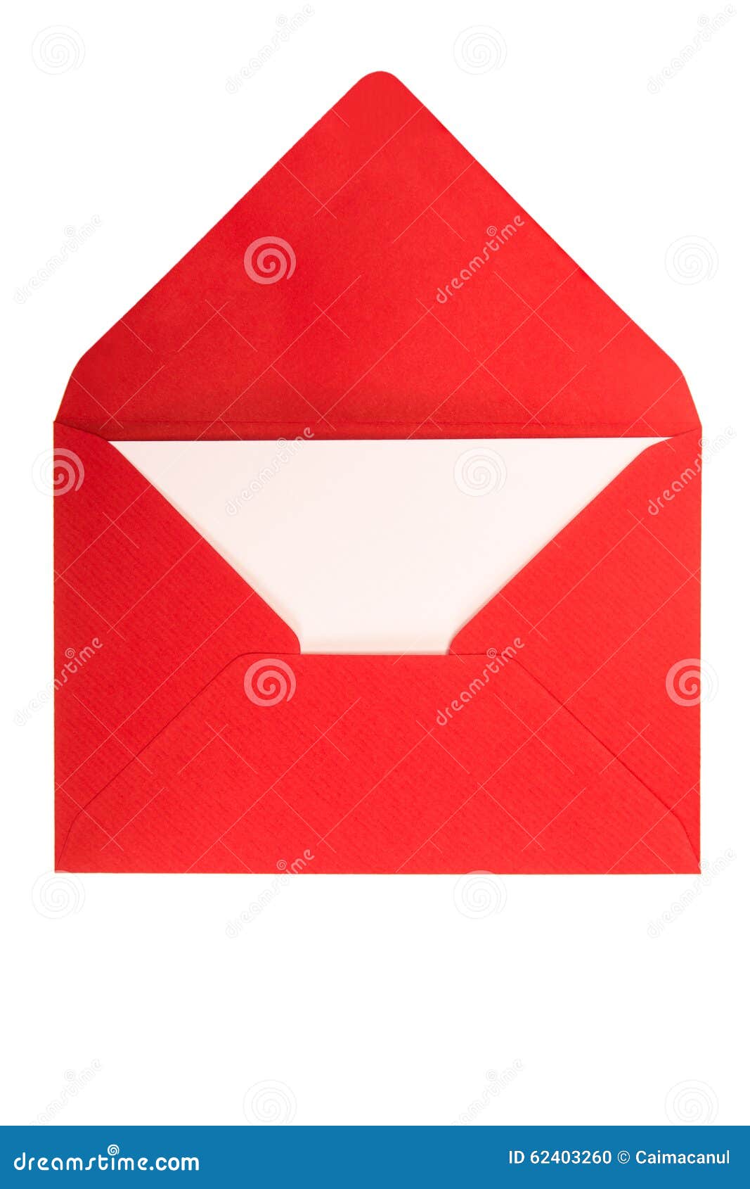 Red Envelope on White Background Stock Photo - Image of correspondence ...