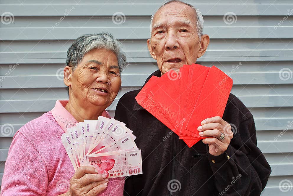 Red Envelopes with Lucky Money Stock Photo - Image of concept, dollars ...
