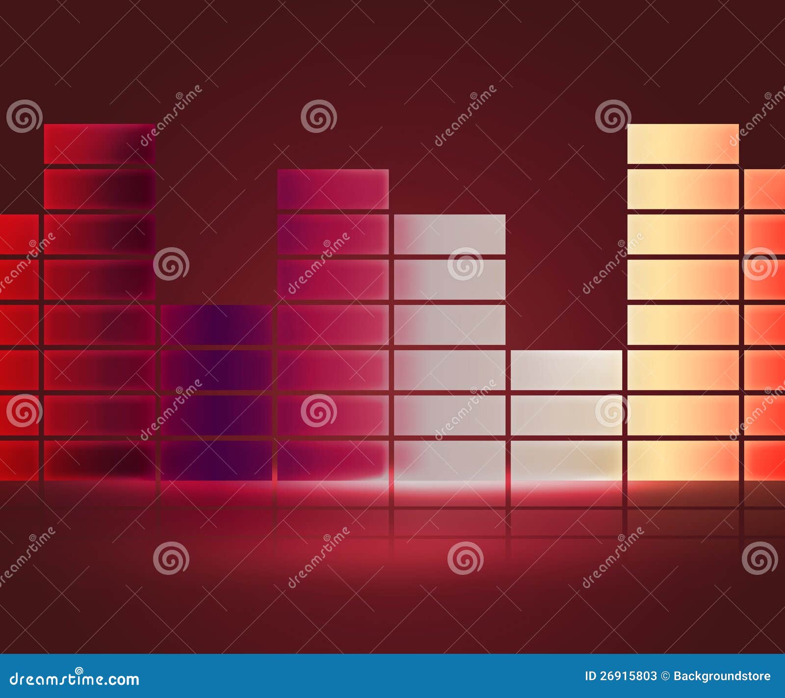 Red Equalizer Music Background Stock Illustration - Illustration of ...