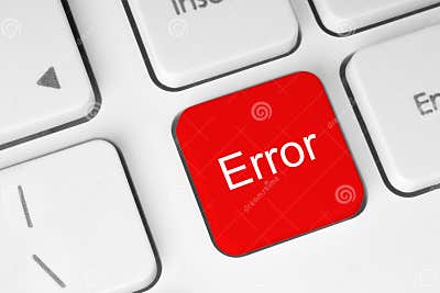 Red error keyboard button stock photo. Image of message - 26927106