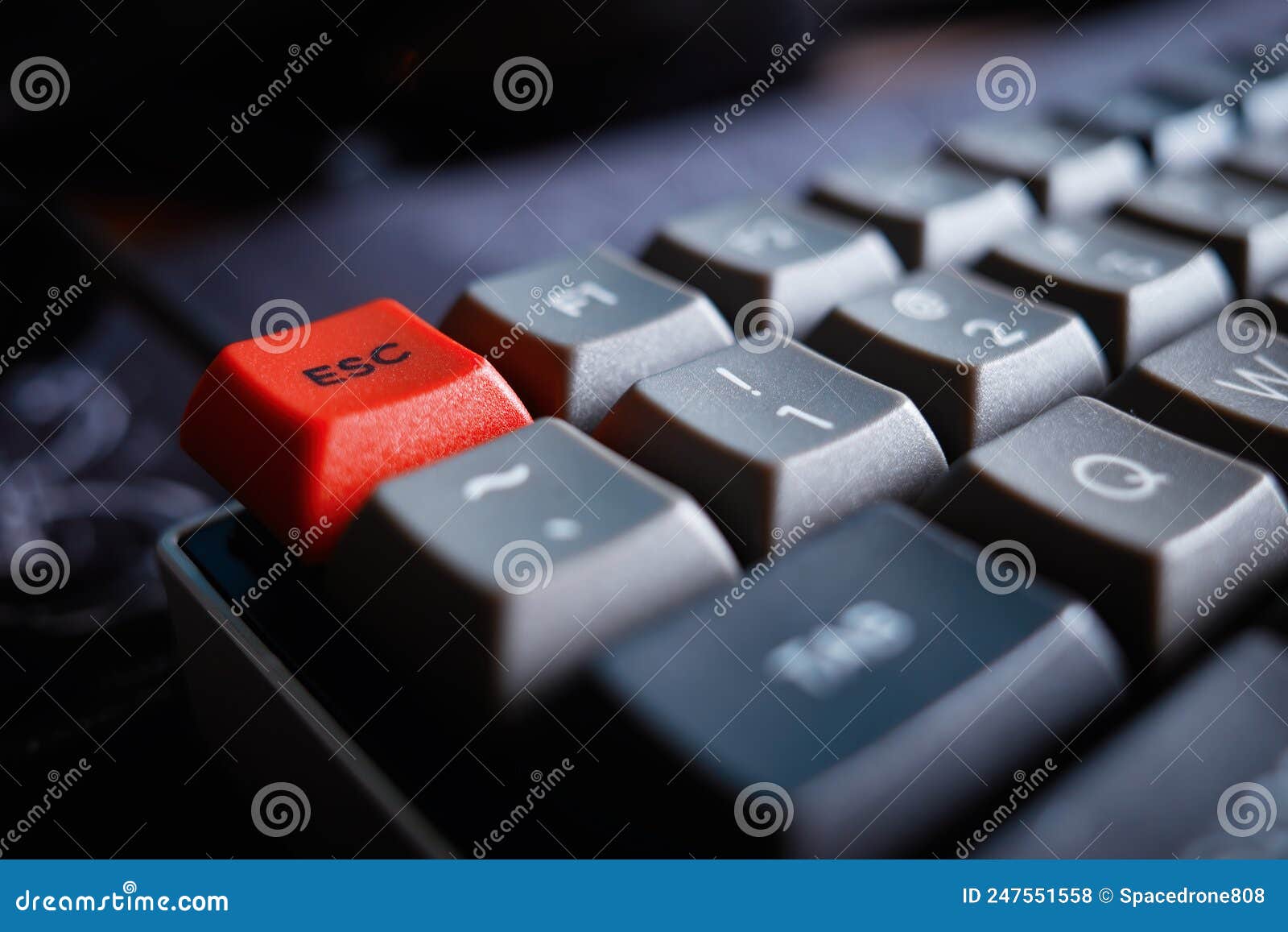 Red Escape Button on Computer Keyboard Stock Photo - Image of element ...