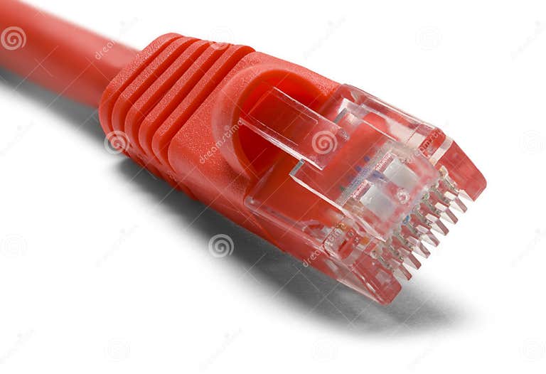 Red Ethernet Cable stock image. Image of variation, speed - 59441643