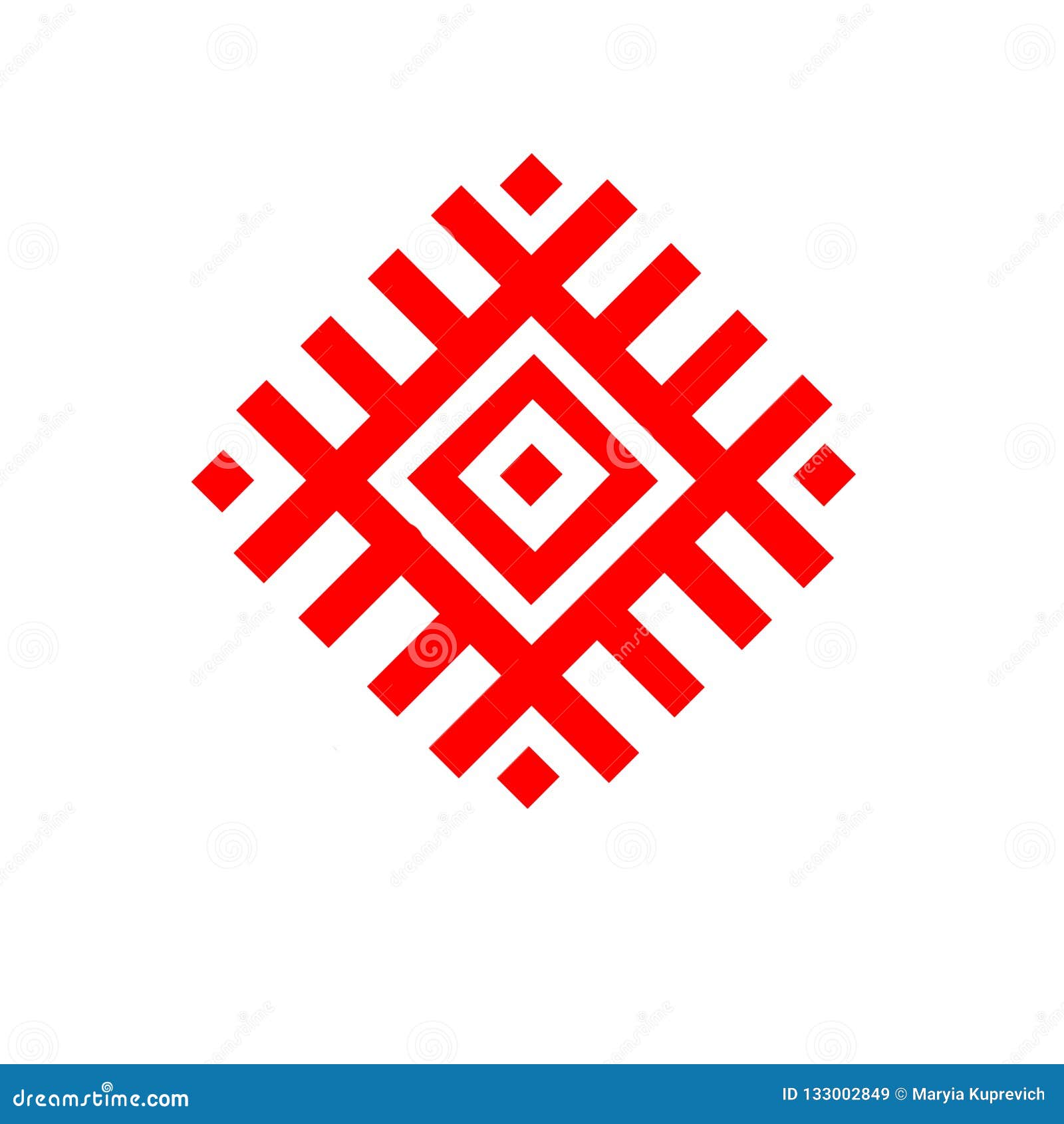 The Ethnic Element of the Slavic Pattern on a White Backgrou Stock ...