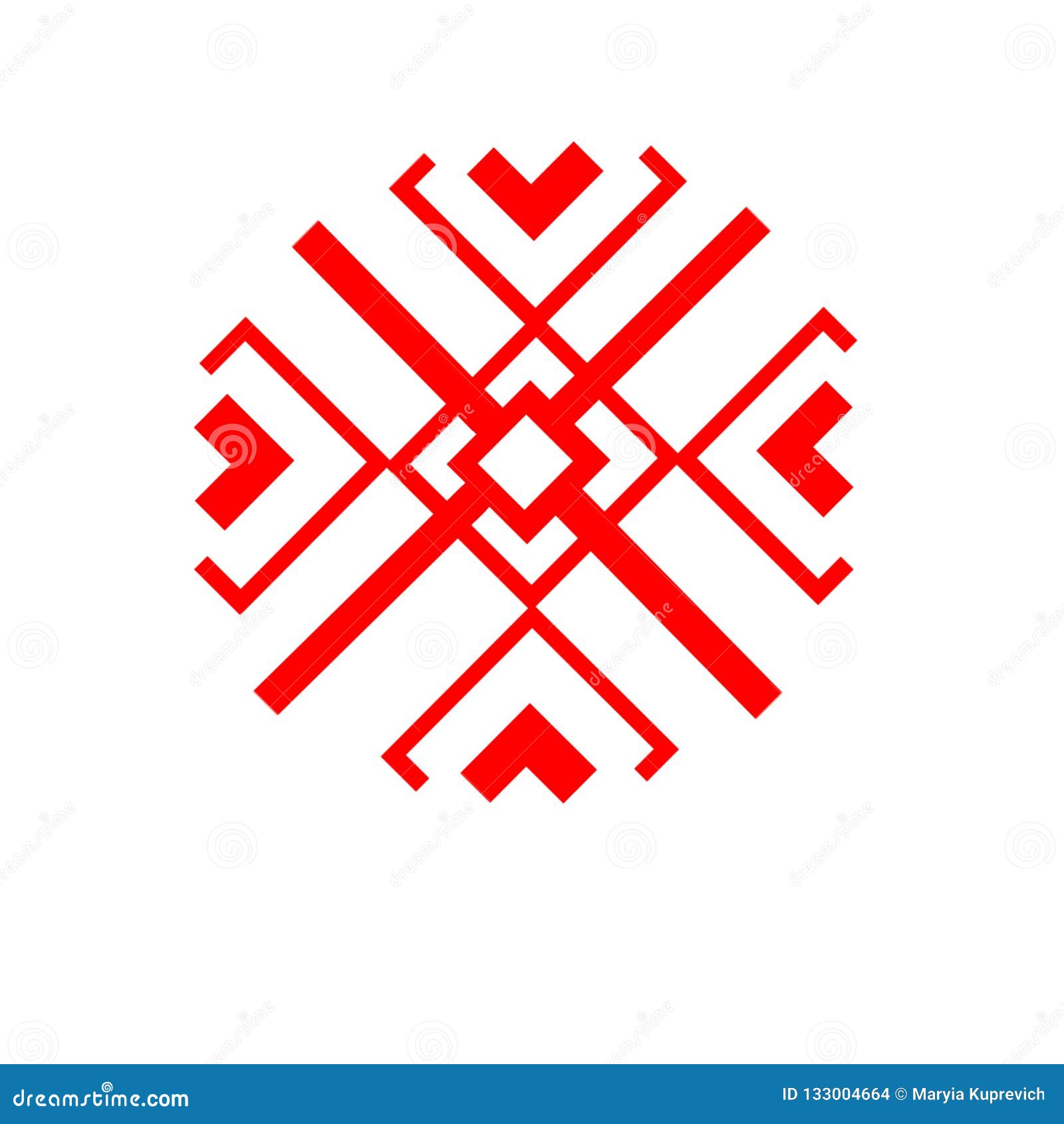 The Ethnic Element of the Slavic Pattern on a White Backgrou Stock ...