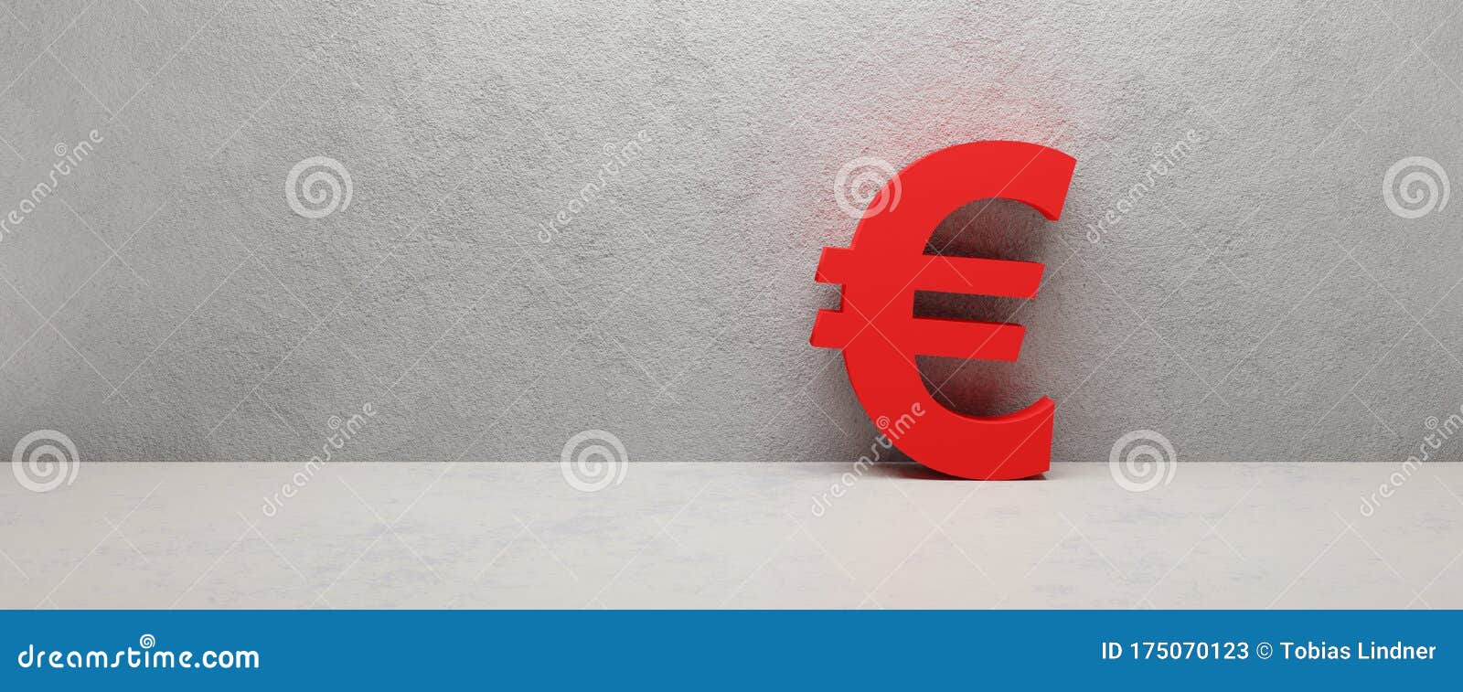 Red Euro Sign on the Wall - Cgi Render Image, Illustration Stock Image ...
