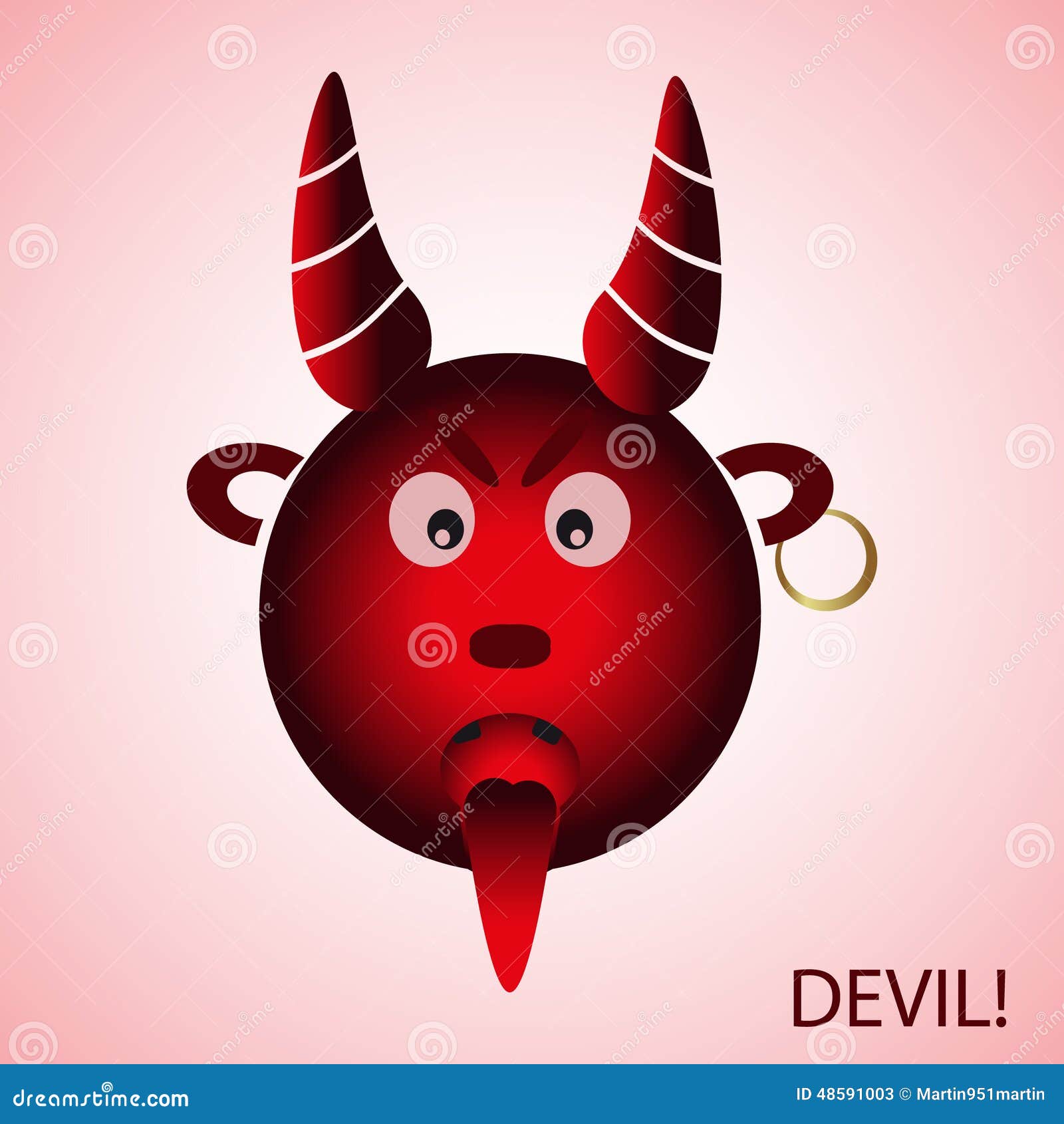 Red Evil Cartoon Devil from Hell Stock Vector - Illustration of fairy ...