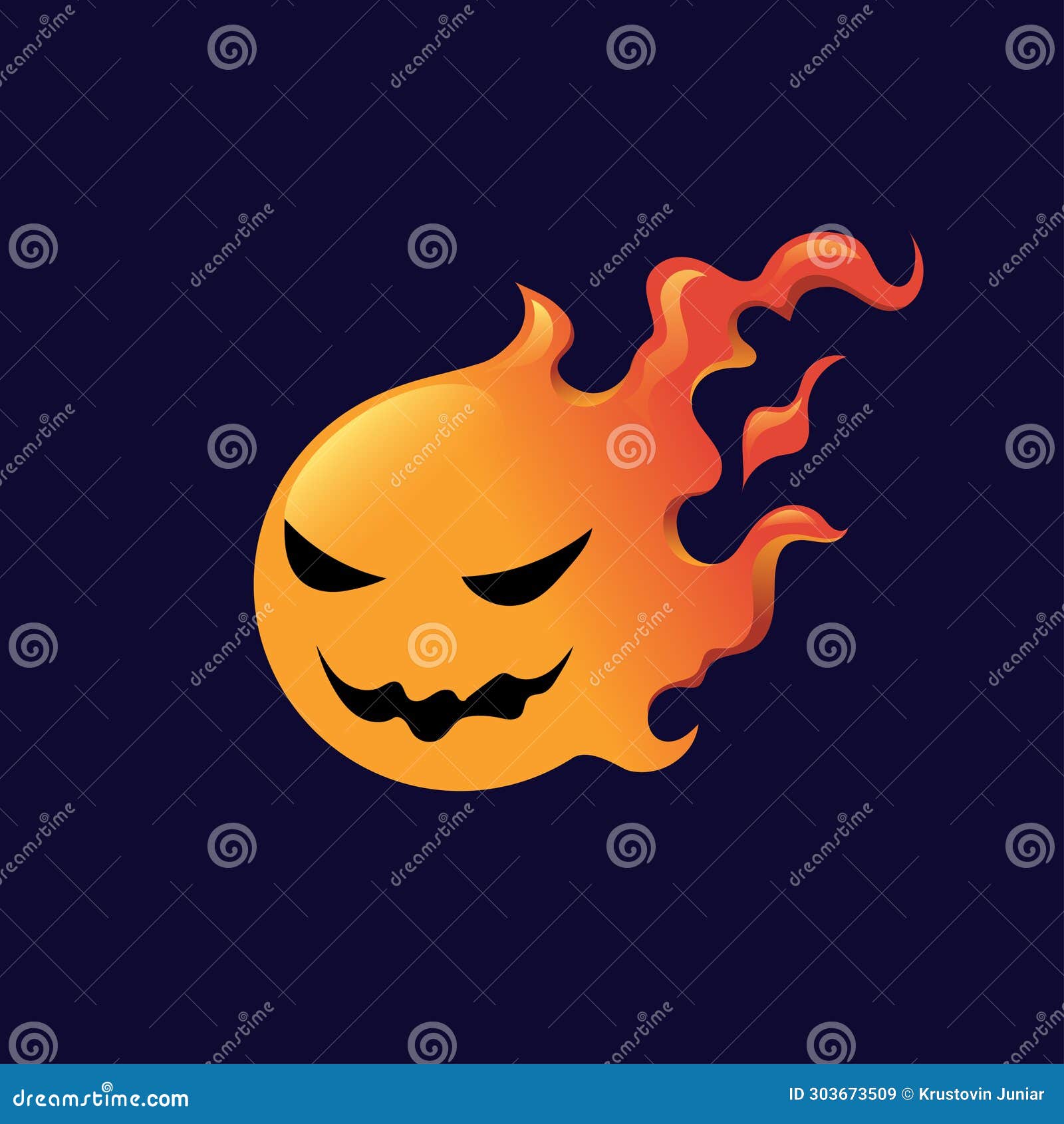 Red Evil Devil Comet Smile Icon Stock Vector - Illustration of emoji ...