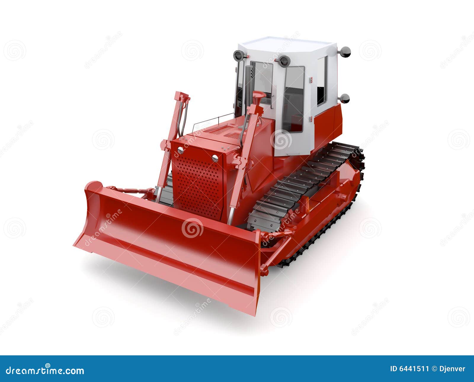 Red Excavator Stock Image - Image: 6441511