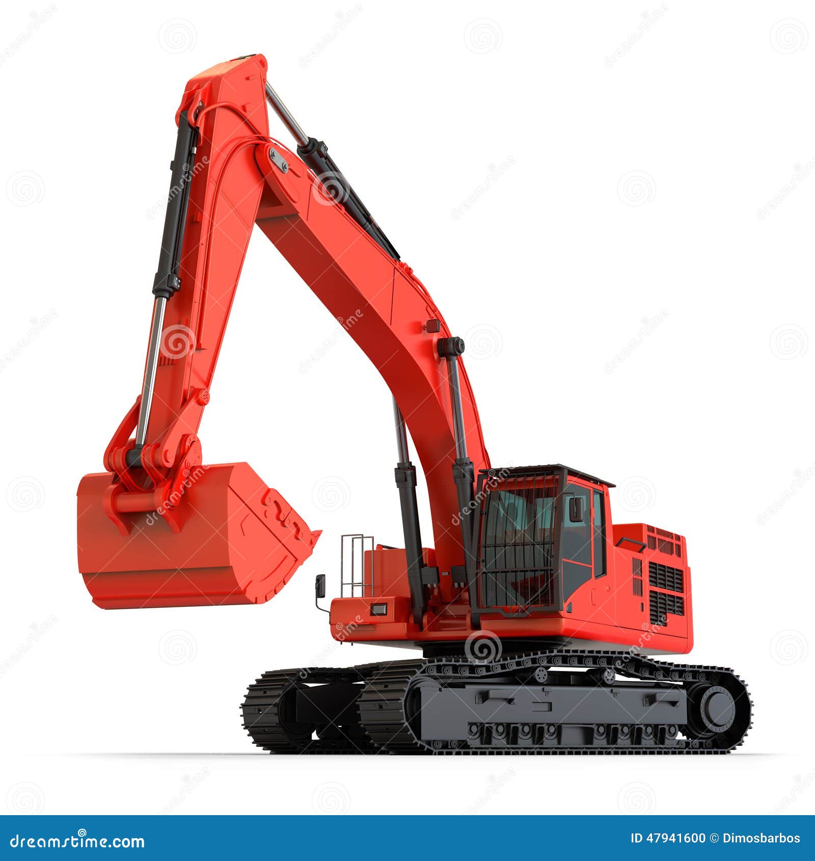 Excavator On White Background Royalty-Free Stock Image | CartoonDealer ...