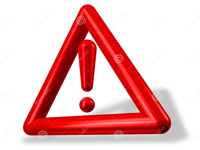Red Exclamation Mark Inside Triangle Stock Illustration - Illustration ...