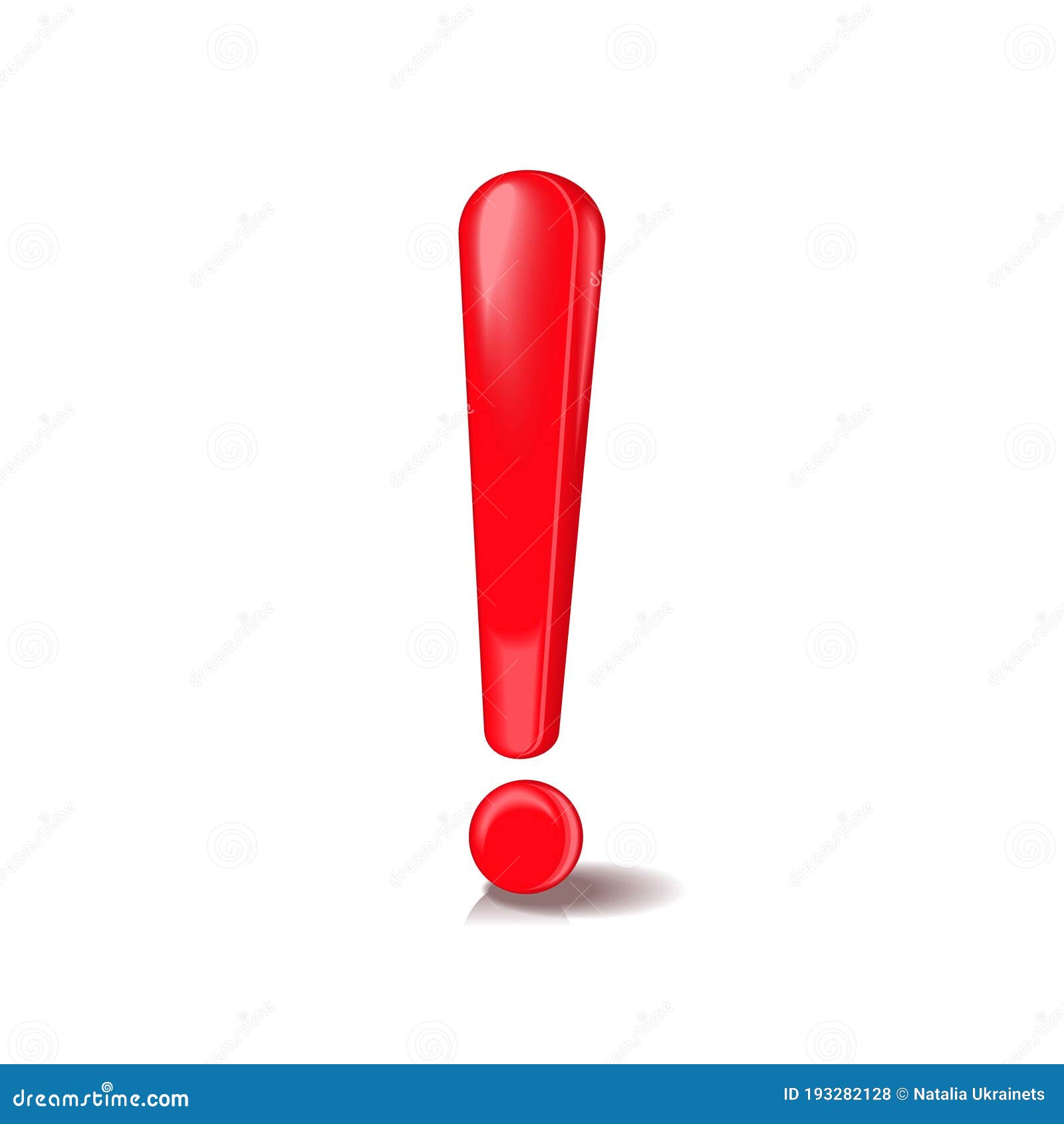 Red exclamation mark stock vector. Illustration of glossy - 193282128