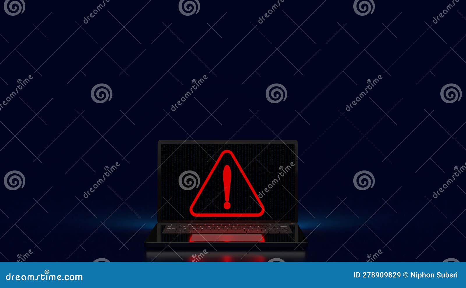 The Red Exclamation Mark on Notebook for Warning Technology Concept 3d ...