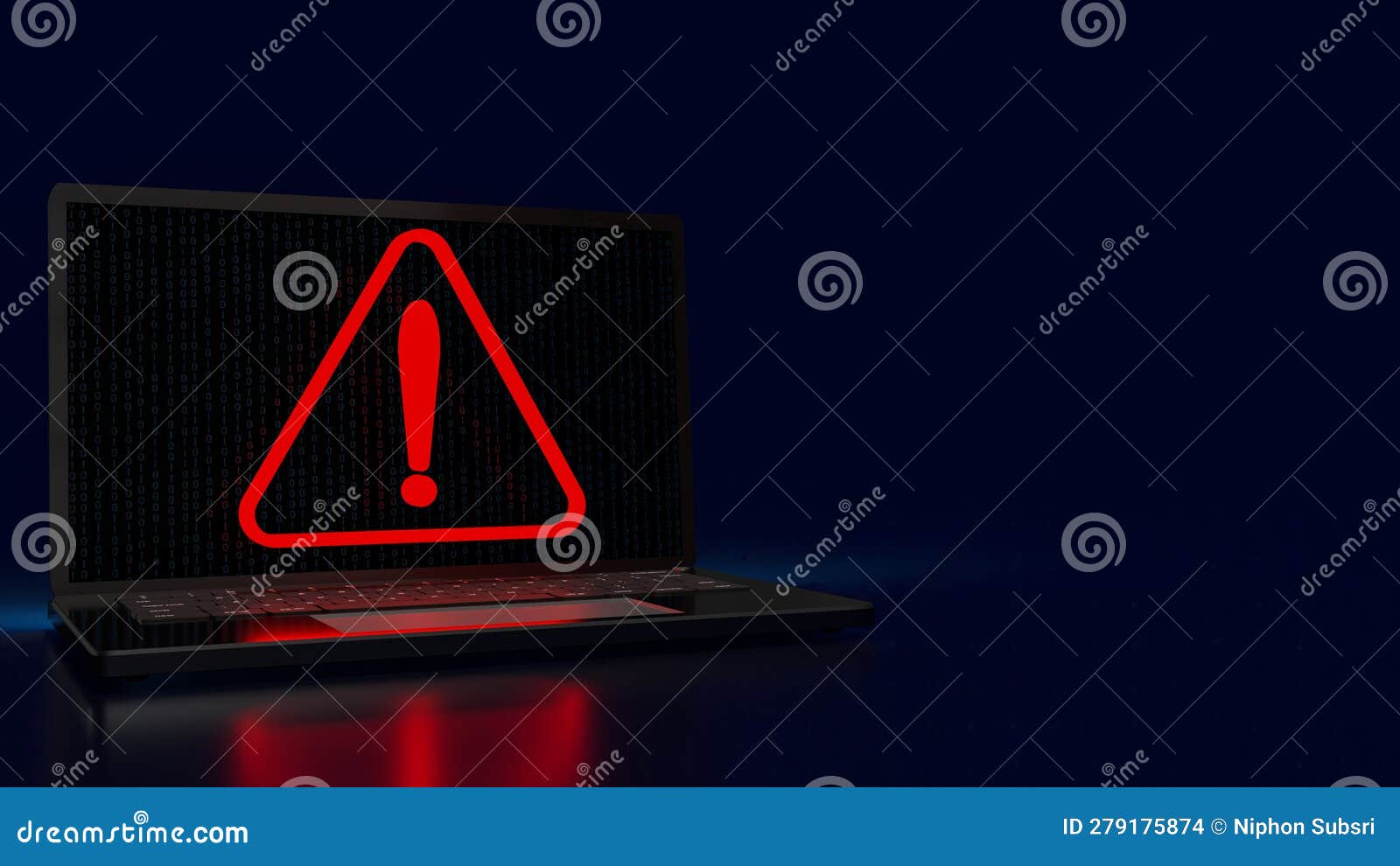 The Red Exclamation Mark on Notebook for Warning Technology Concept 3d ...