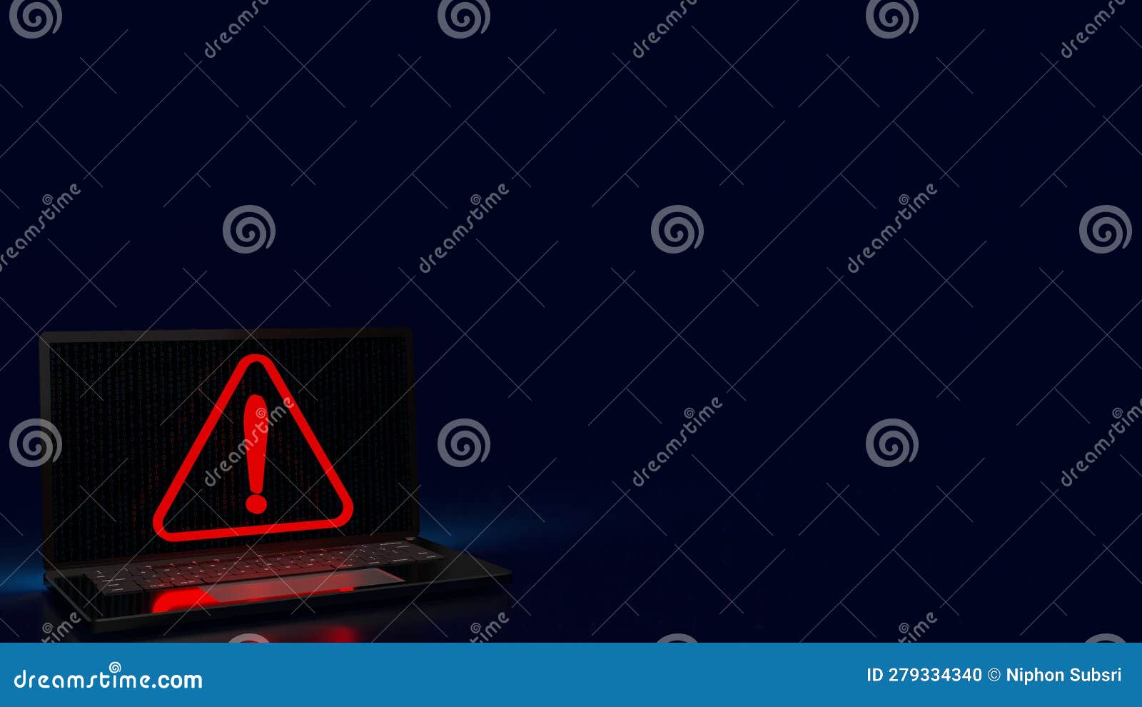 The Red Exclamation Mark on Notebook for Warning Technology Concept 3d ...