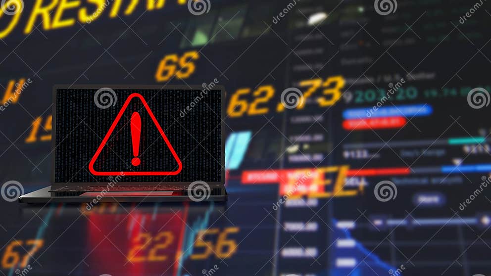 The Red Exclamation Mark on Notebook for Warning Technology Concept 3d ...