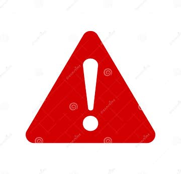 Red exclamation mark stock vector. Illustration of caution - 176340262