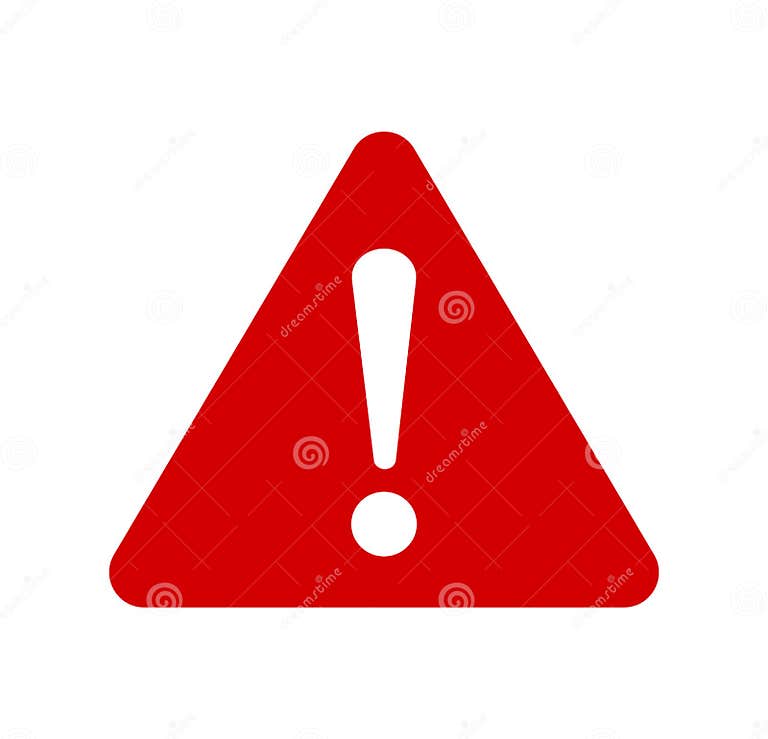 Red exclamation mark stock vector. Illustration of caution - 176340262